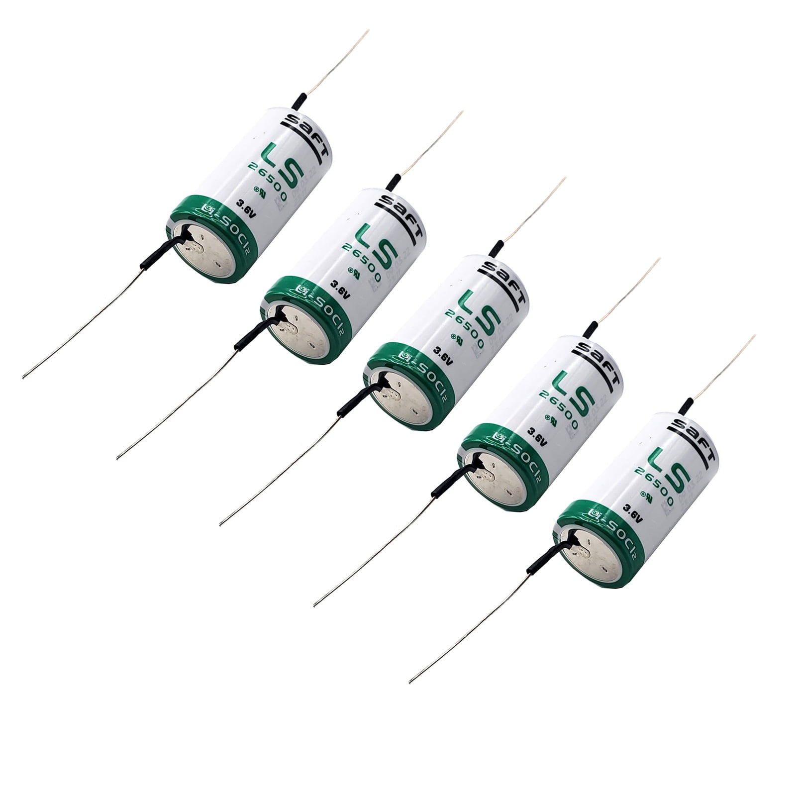 5x SAFT LS26500_AX Size C 3.6V 7700mAh Primary Lithium Cell - Walmart.com