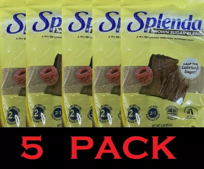 5x SPLENDA A Mix of Splenda Sweetener & Brown Sugar Blend 16 oz Bag - 5 ...