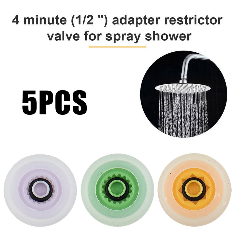 5x Shower Flow Reducer Limiter Bathroom Accessories Set Water Saving 4 ...