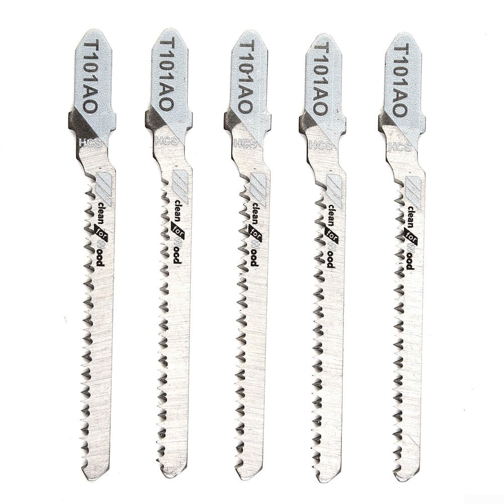 5x Silver Jigsaw Blades Set Teeth Cutting For Jig Saw Metal Plastic ...