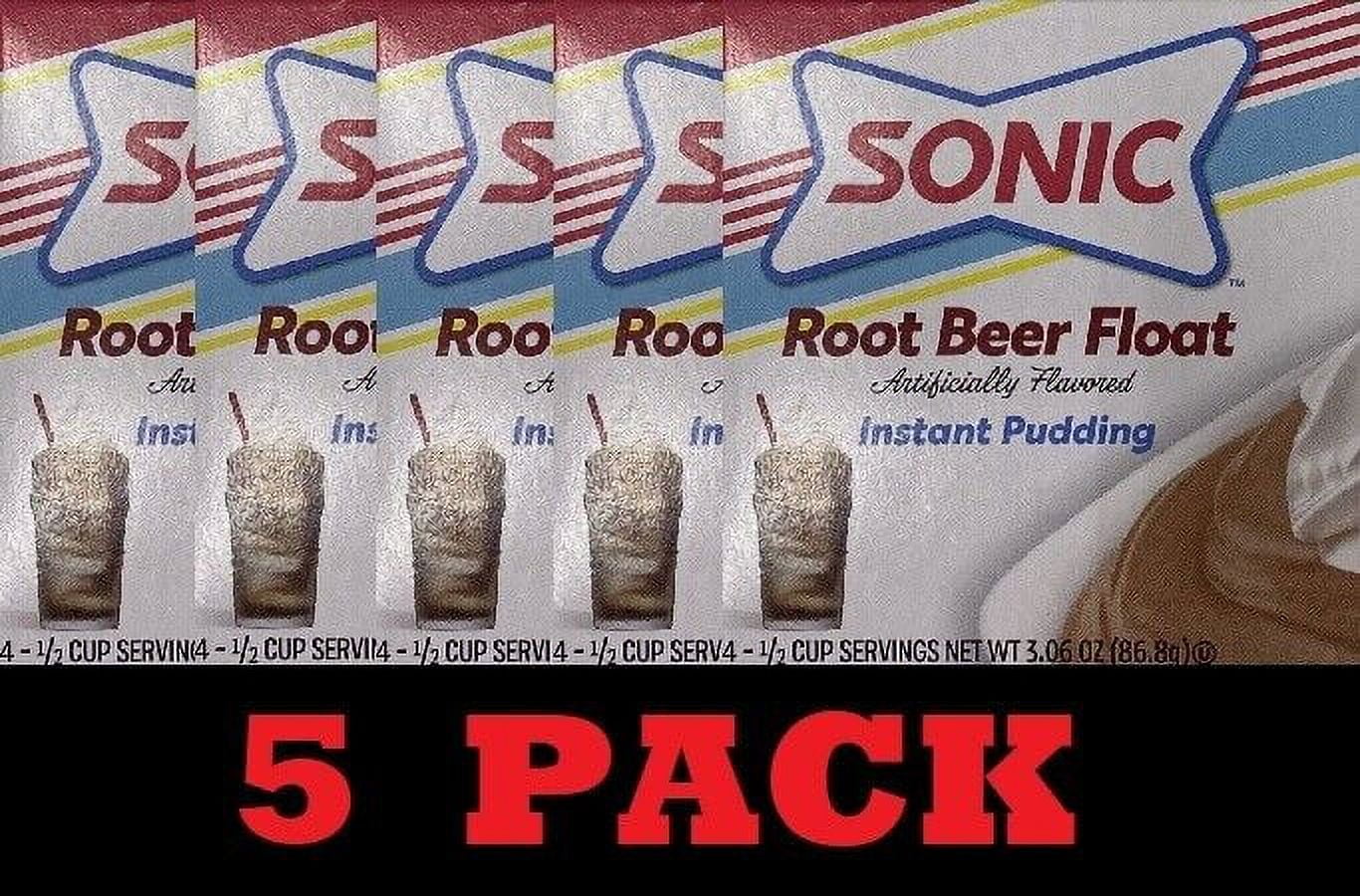 5x Sonic ROOT BEER FLOAT Dessert Instant Pudding Mix 3.06 oz - 5 BOXES ...
