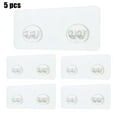 5x Waterproof Transparent Wall Shelf Sticker Rack Sticking Hook ...
