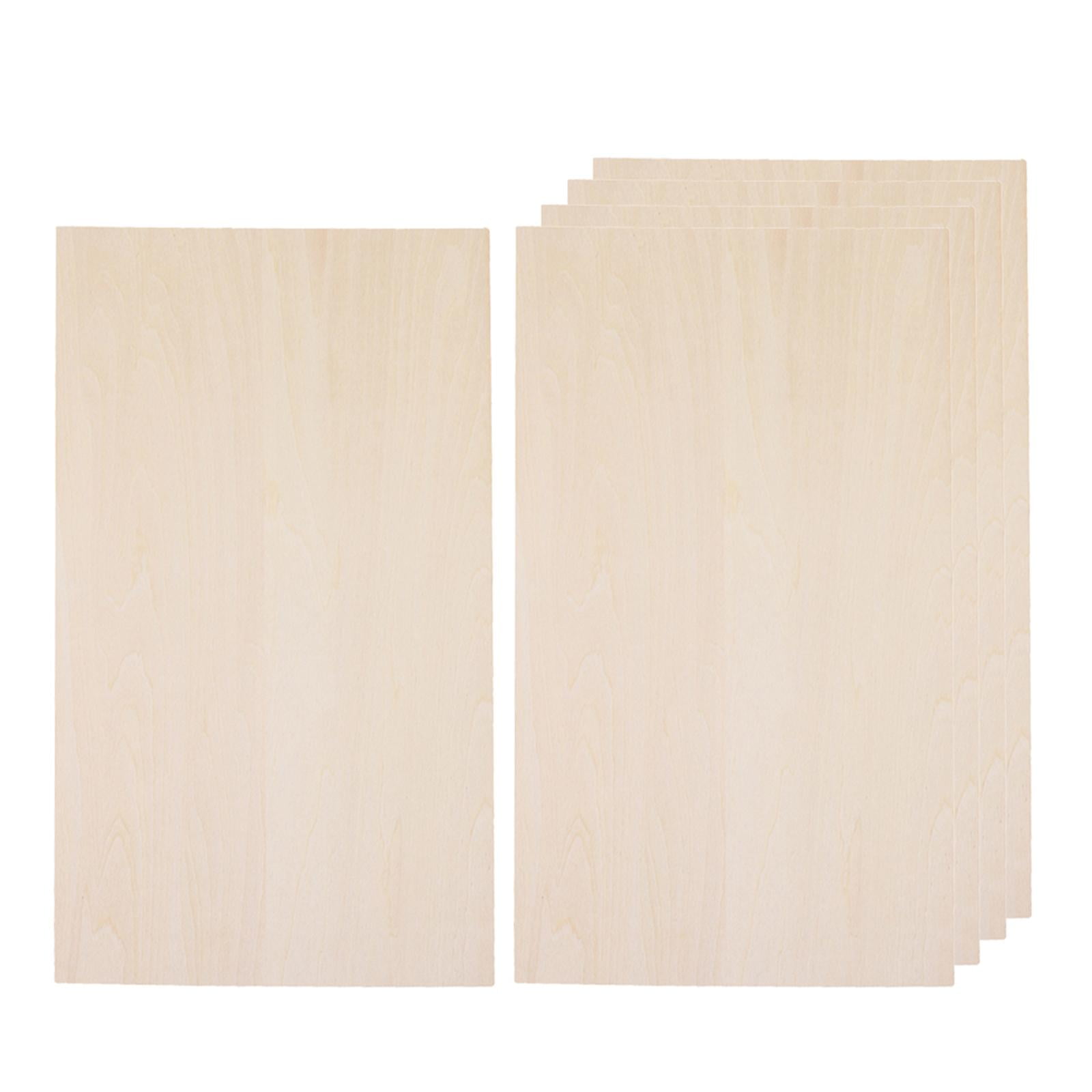 5x Wood Sheets DIY Wooden Plate Hobby Materials Mini House Building ...