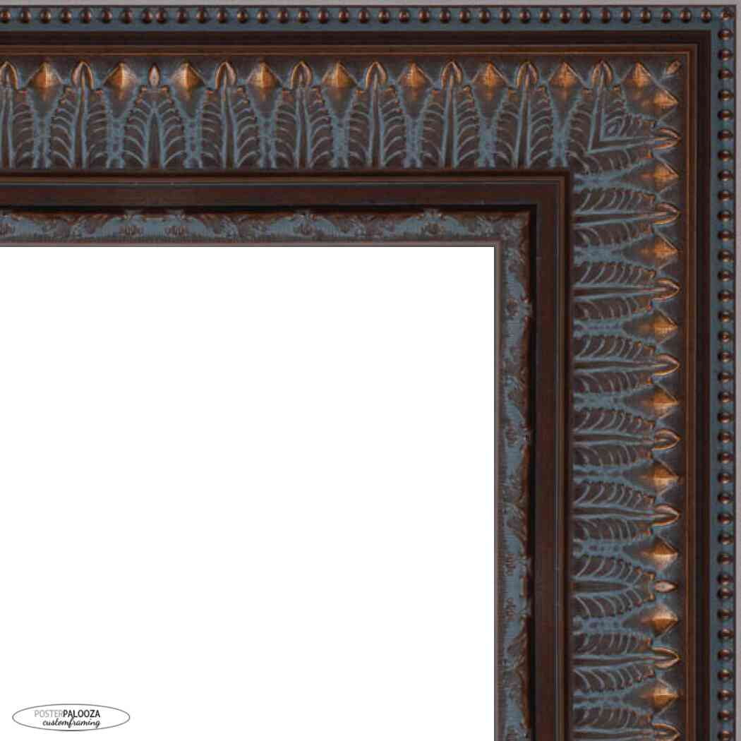 5x10 3.5" Wide Ornate Brown Picture Frame - UV Acrylic, Foam Board ...
