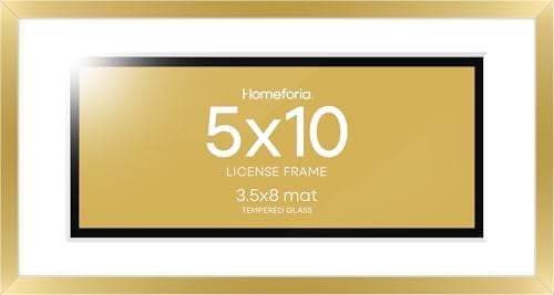 5x10 Business License Frame Gold, High End Metal 5 x 10 Document ...