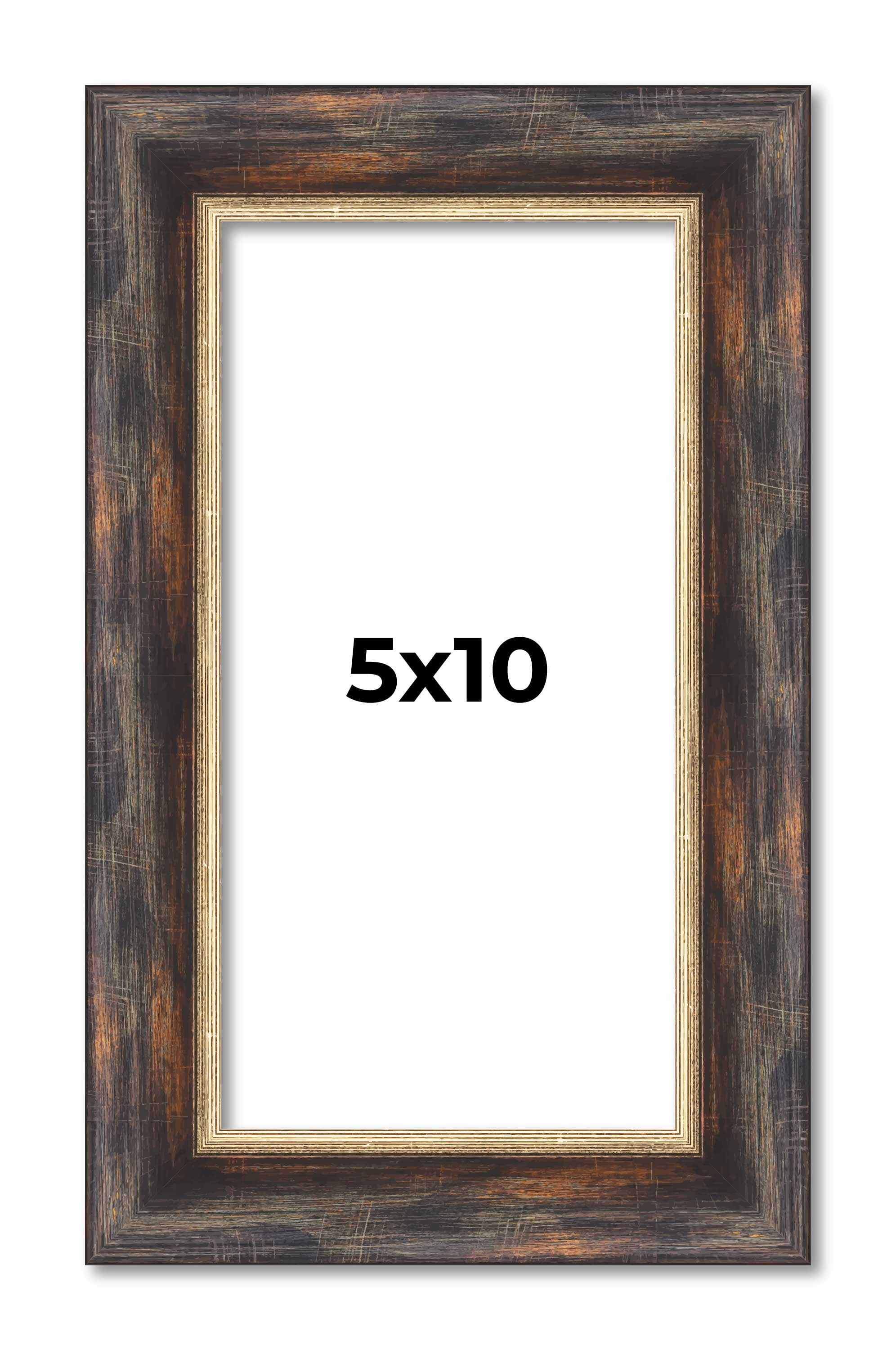 5x10 In Frame Gold Real Wood Picture Frame Width 1.5 inches | Interior ...