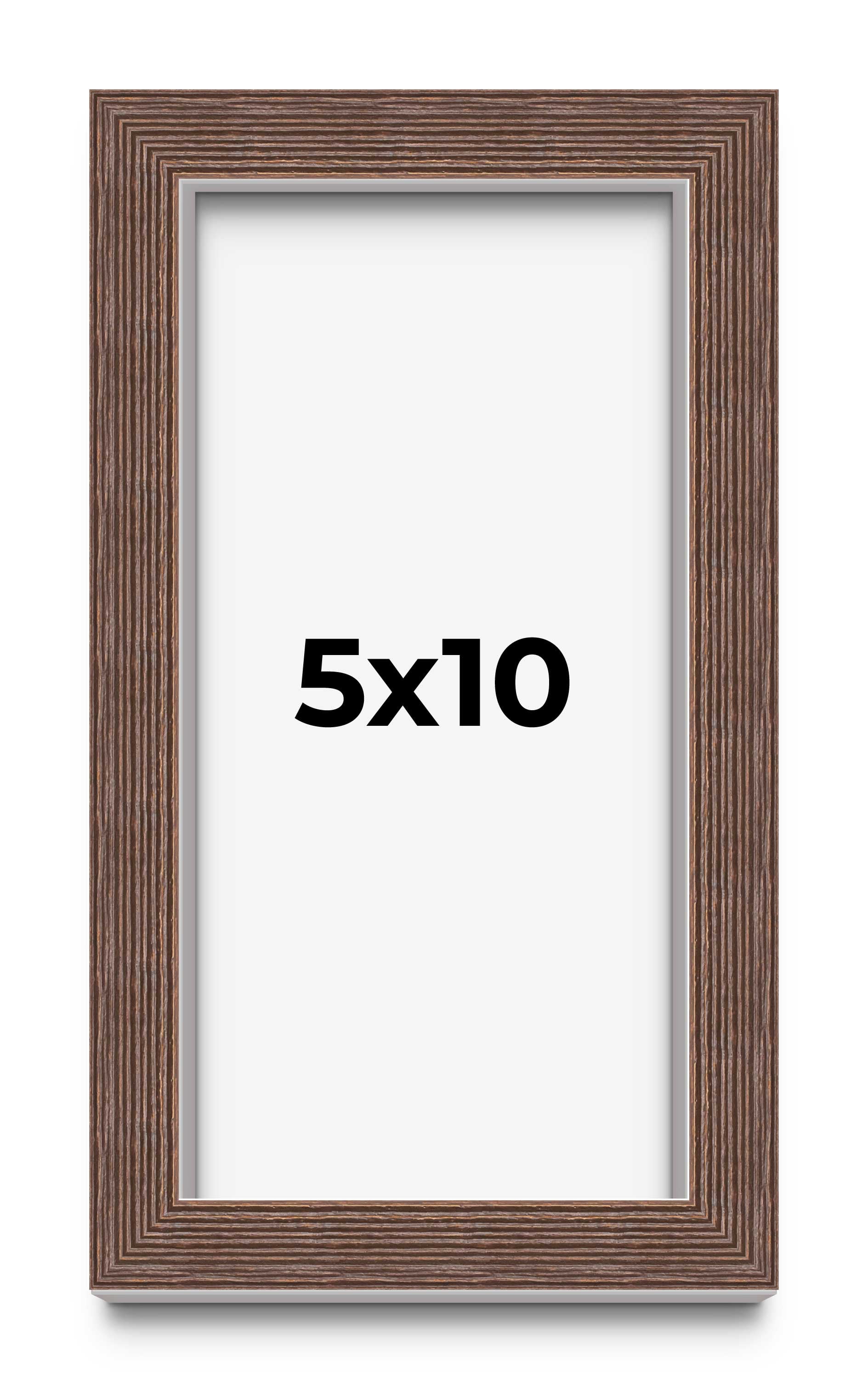 5x10 In Shadow Box Frame Brown | 1.125 inches Deep Real Wood Rustic ...