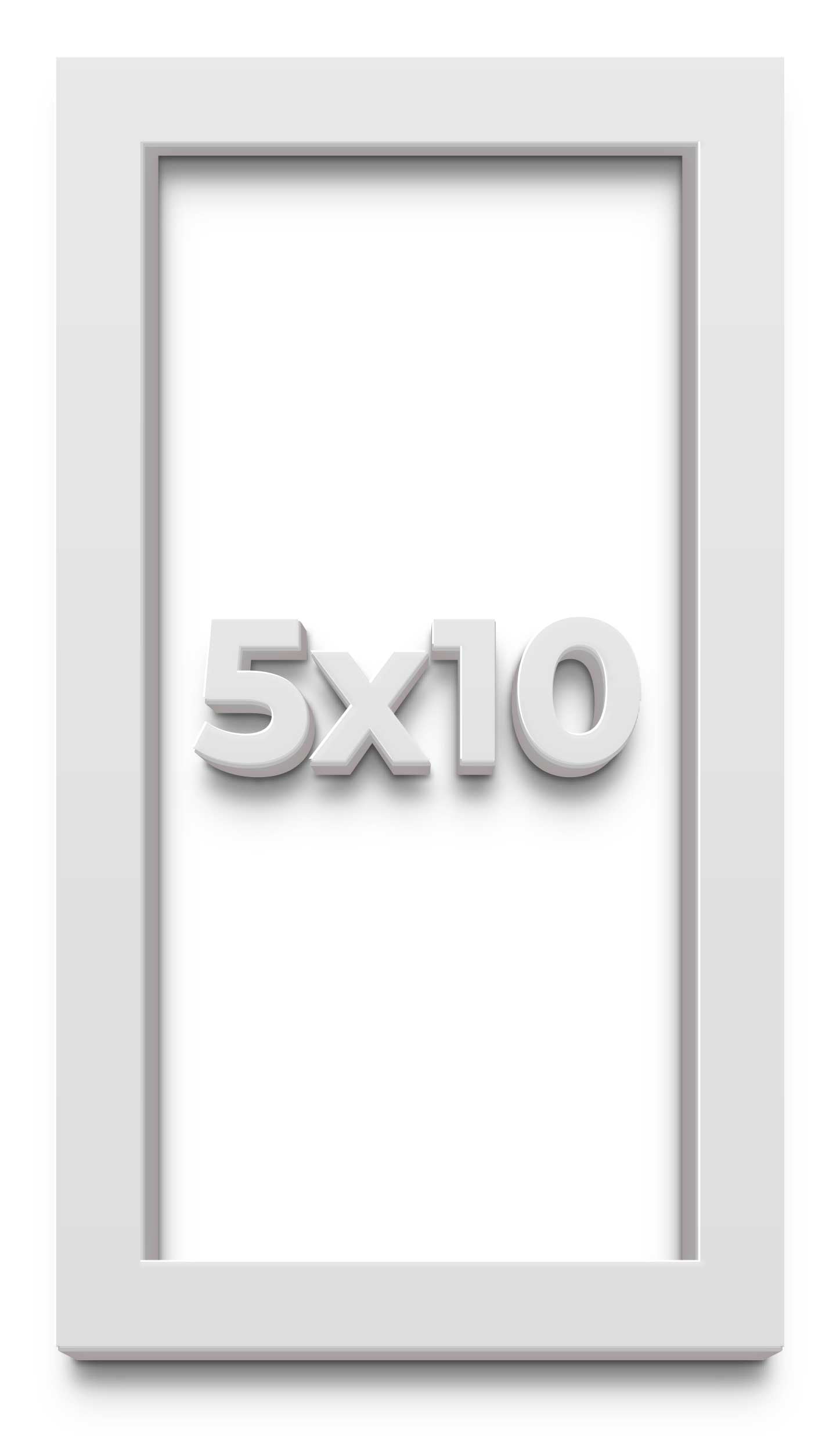 5x10 IN Shadow Box Frame White | 1 Inches Deep Real Wood Contemporary ...