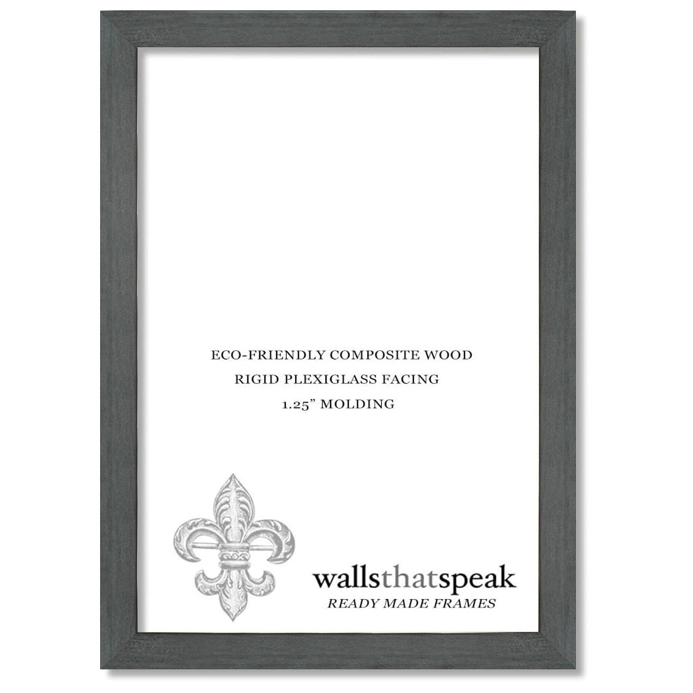 5x10 Slate Gray Picture Frame for Puzzles Posters Photos or Artwork ...