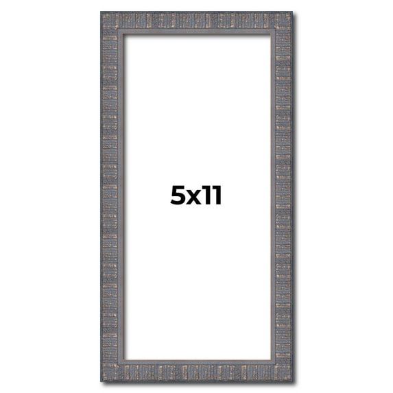 5x11 Frame Slate Blue Distressed Rustic Solid Wood Picture Frame | 0.75 ...
