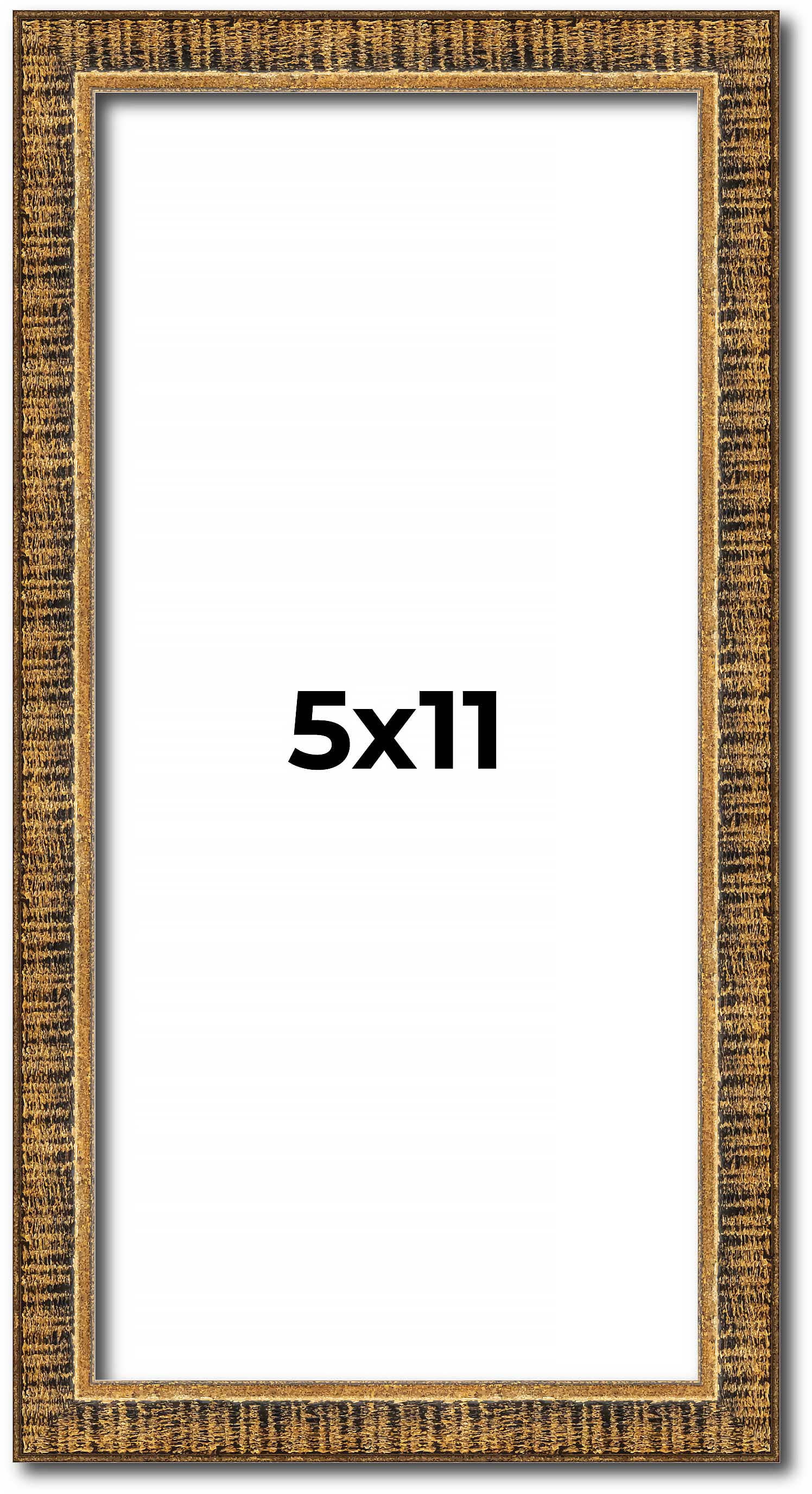 5x11 IN Frame Gold Kingsley Distressed Solid Wood Picture Frame Width 0 ...