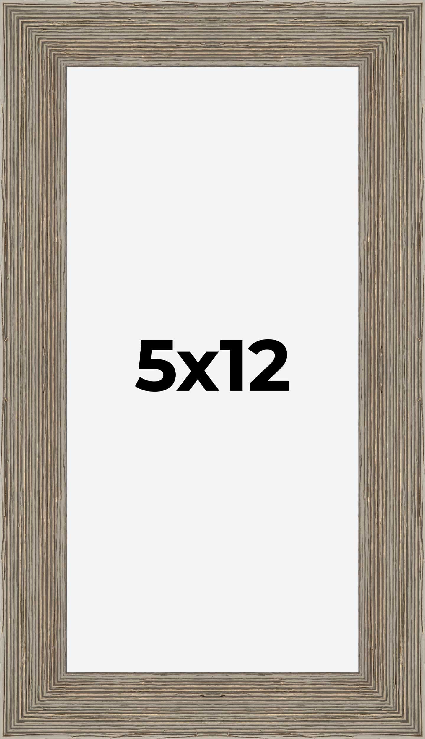 5x12 Frame Gray Barnwood Rustic Solid Wood Picture Frame | 1.5 Inch ...