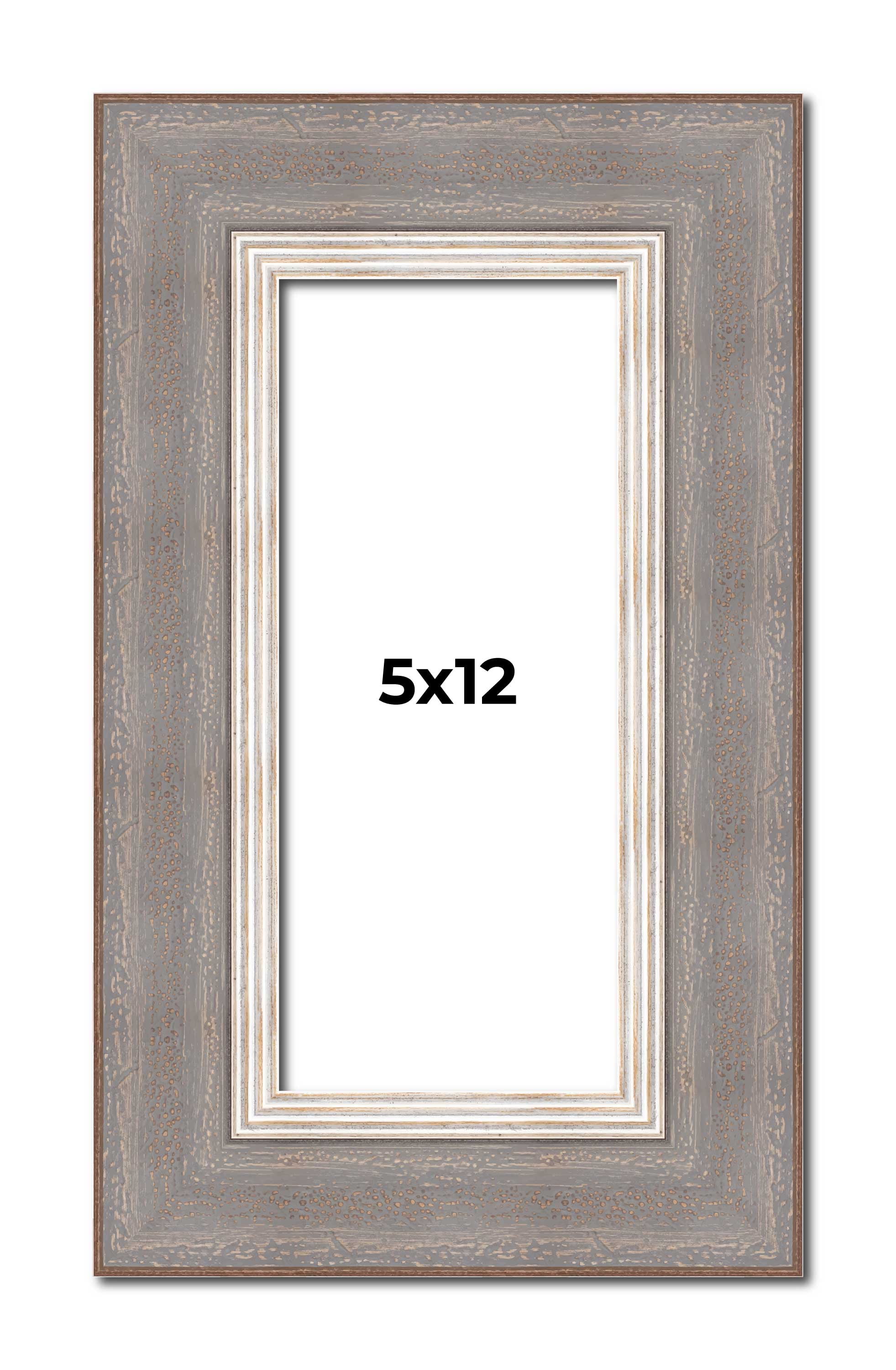5x12 IN Frame Grey Real Wood Picture Frame Width 2.75 Inches | Interior ...