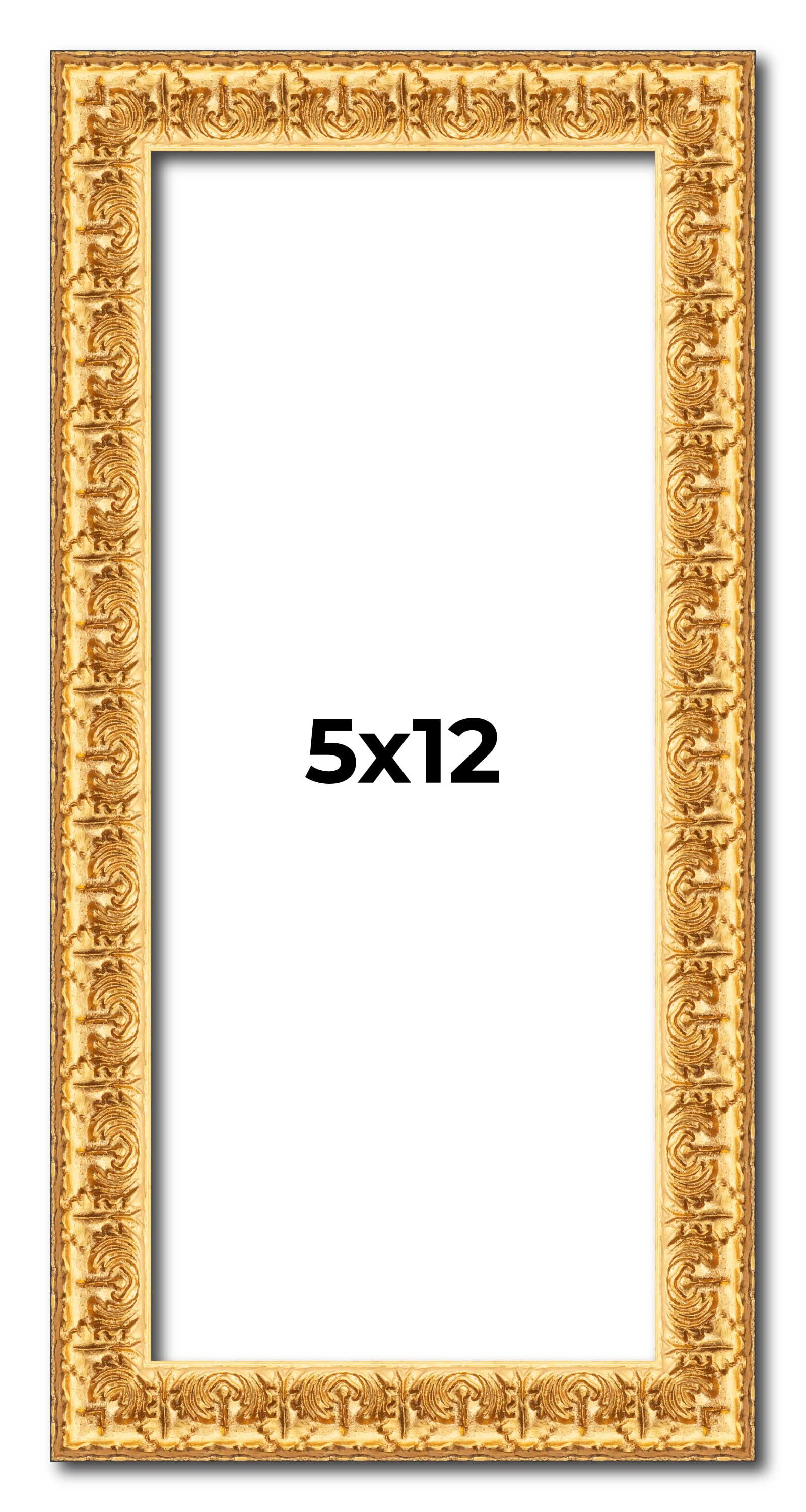 5x12 In Frame Gold Real Wood Picture Frame Width 1 inches | Interior ...