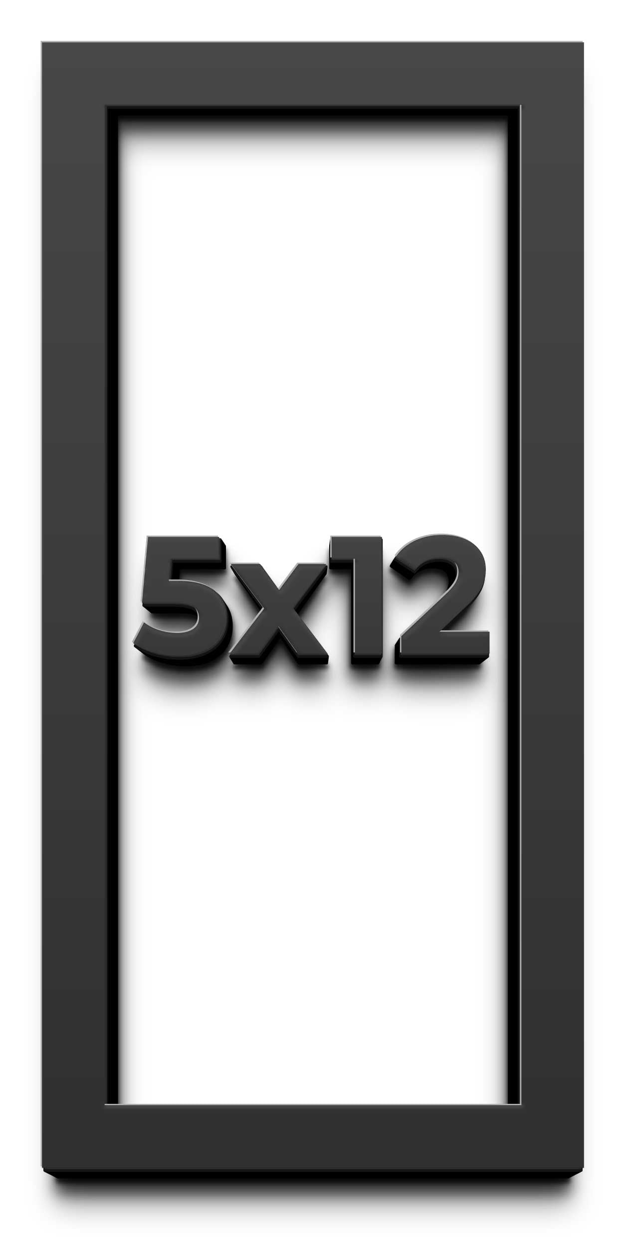 5x12 IN Shadow Box Frame Black | 2 Inches Deep Real Wood Contemporary ...