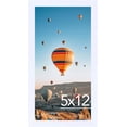 5x12 Picture Frame White for Wall Hanging or Tabletop, Wall Mounting ...