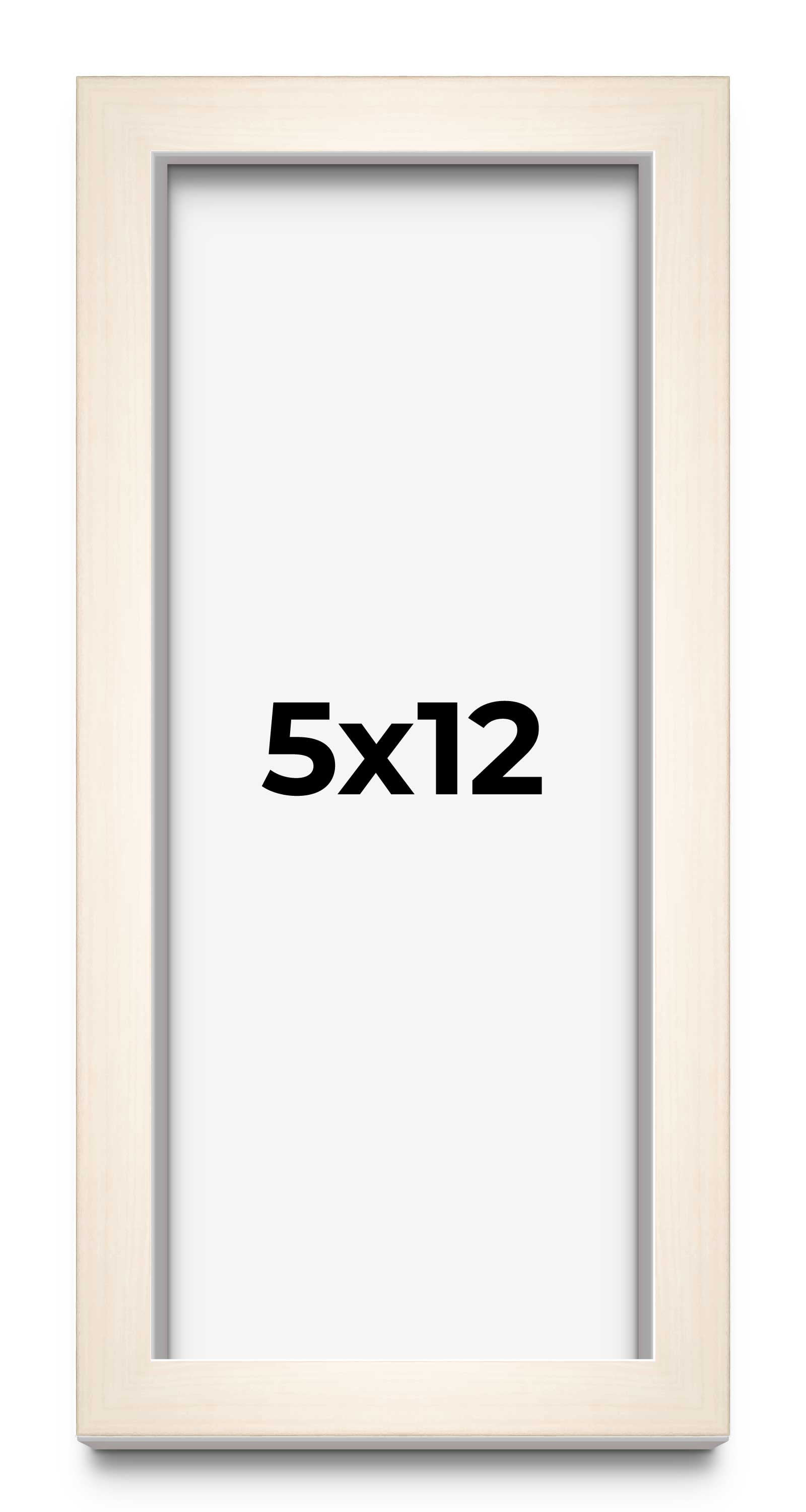 5x12 Shadow Box Cream of Wheat White Washed Display Frame | 0.875 ...