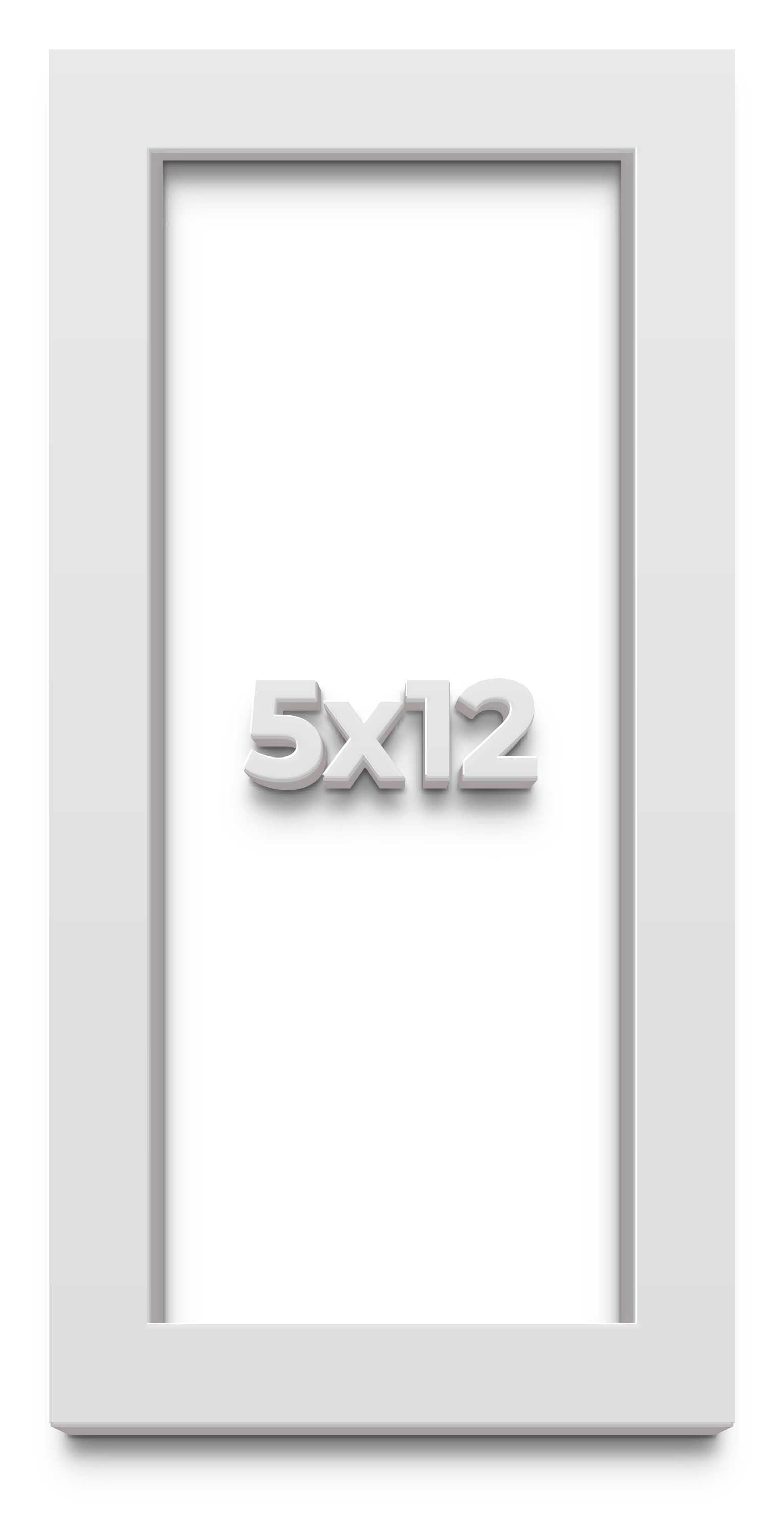 5x12 Shadow Box High Gloss White Display Frame | 1.625 Inches Deep | 1 ...