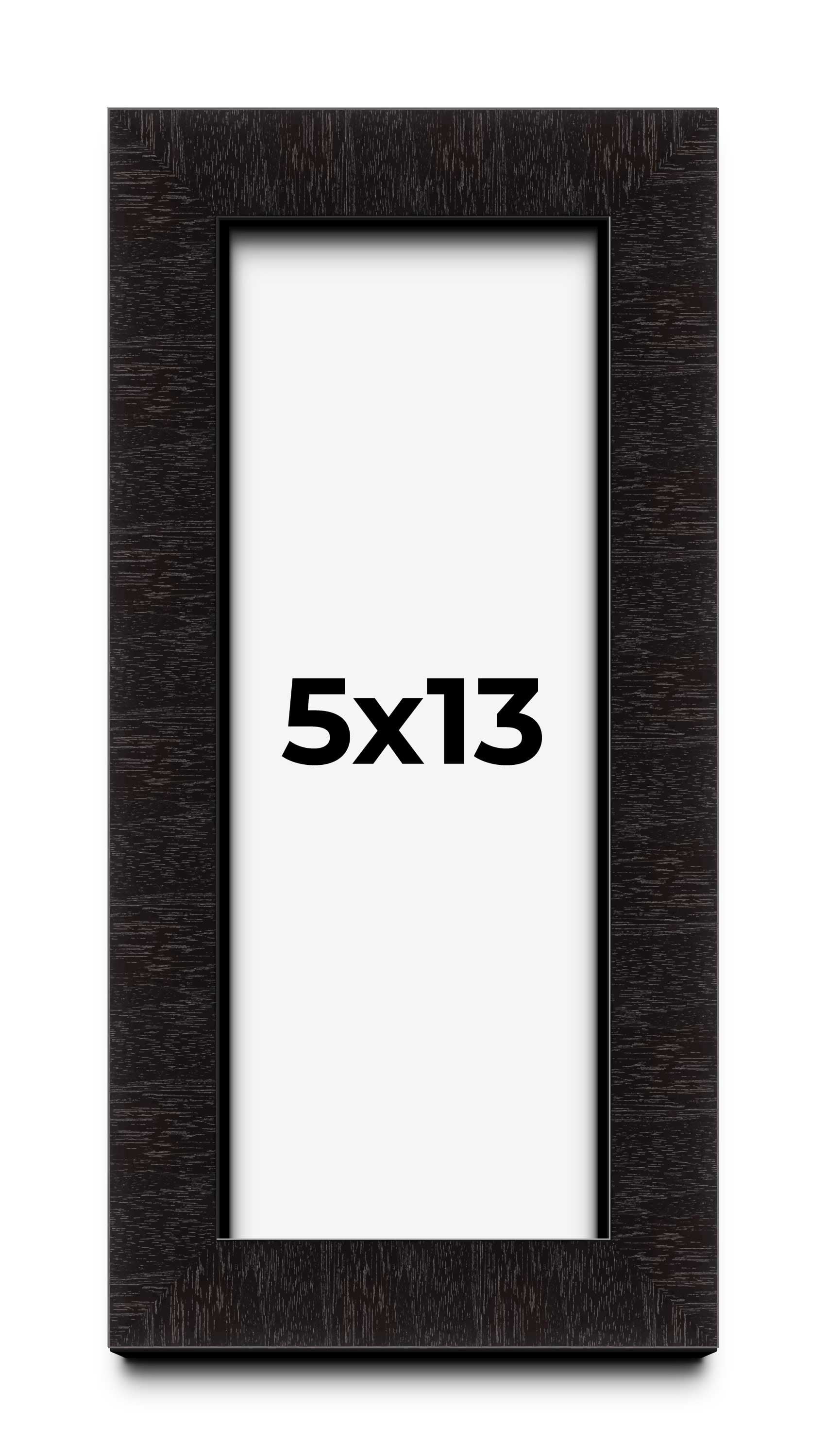 5x13 Shadow Box Black Solid Wood Display Picture Frame | 1 Inch Rabbet ...