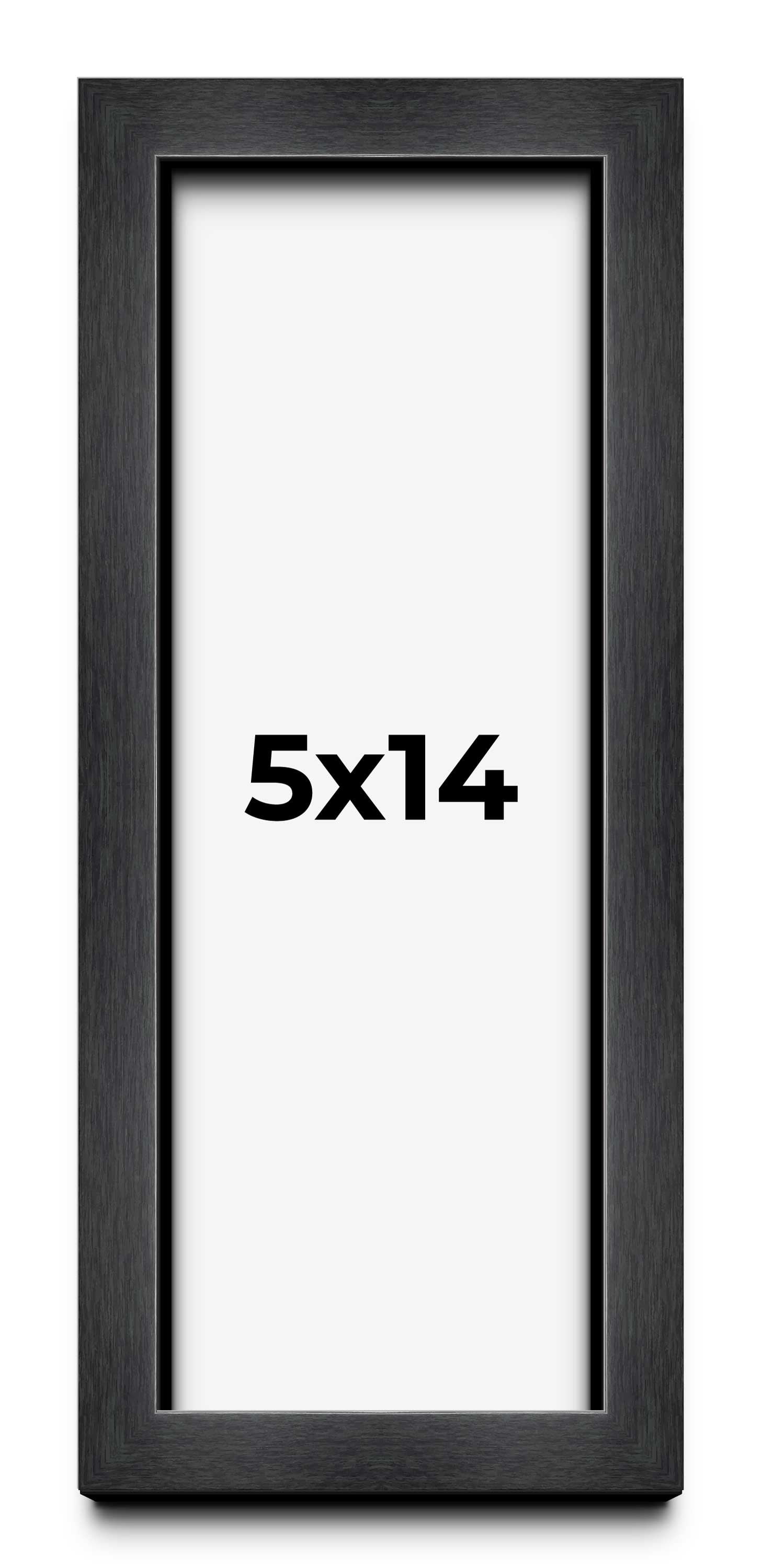 5x14 Shadow Box Frame Grey Charcoal Black | 0.875 Inches Deep | Solid ...