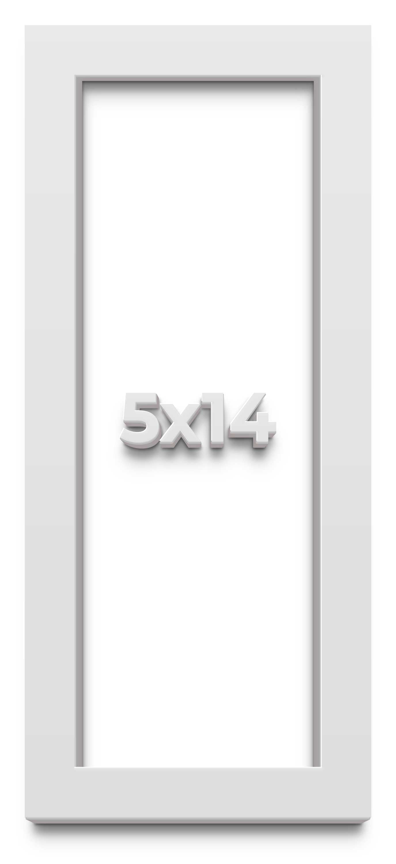 5x14 Shadow Box High Gloss White Display Frame | 1.625 Inches Deep | 1 ...