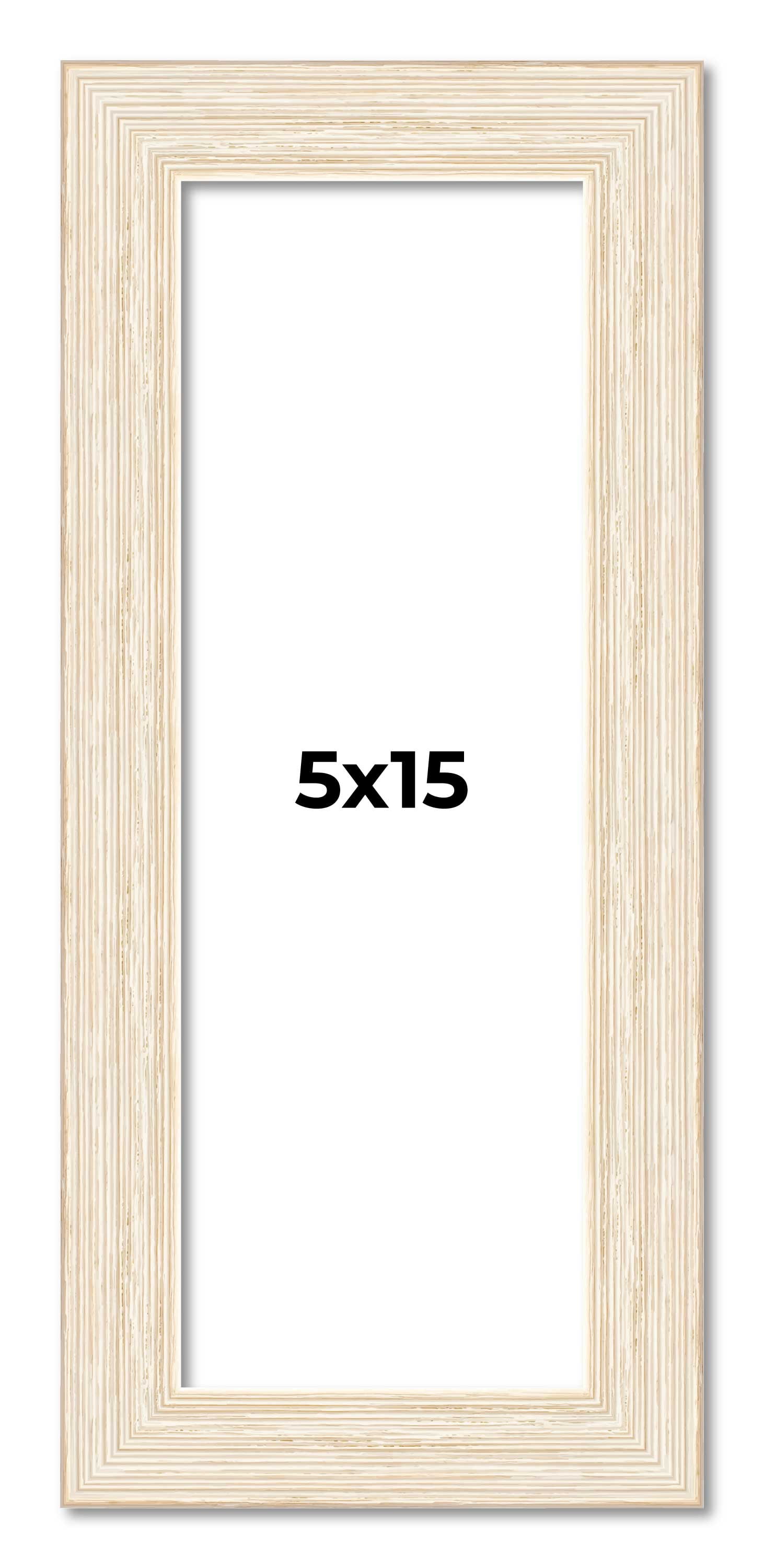 5x15 Frame White Barnwood Picture Frame - Modern Photo Frame Includes ...