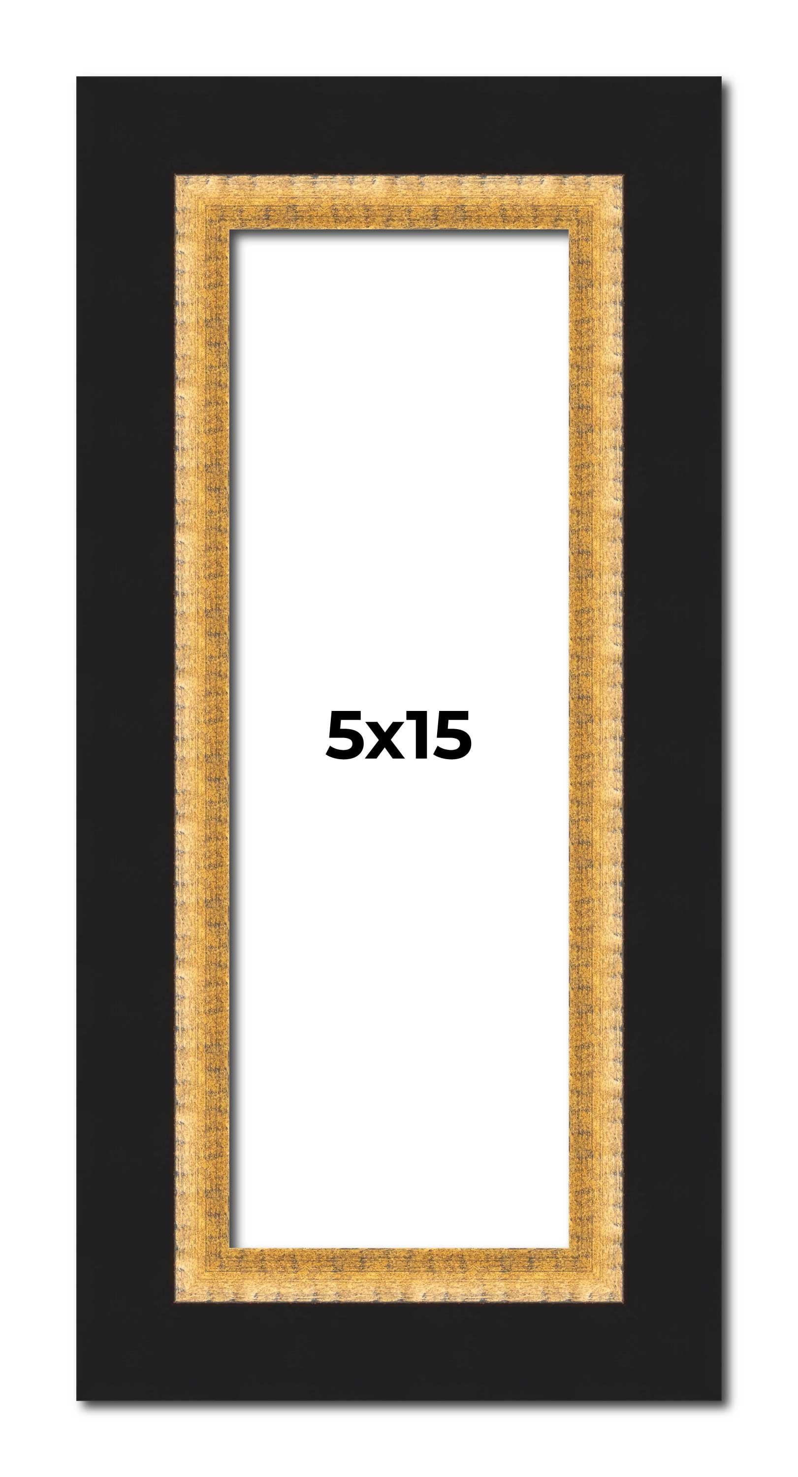 5x15 IN Frame Gold Real Wood Picture Frame Width 2.25 Inches | Interior ...