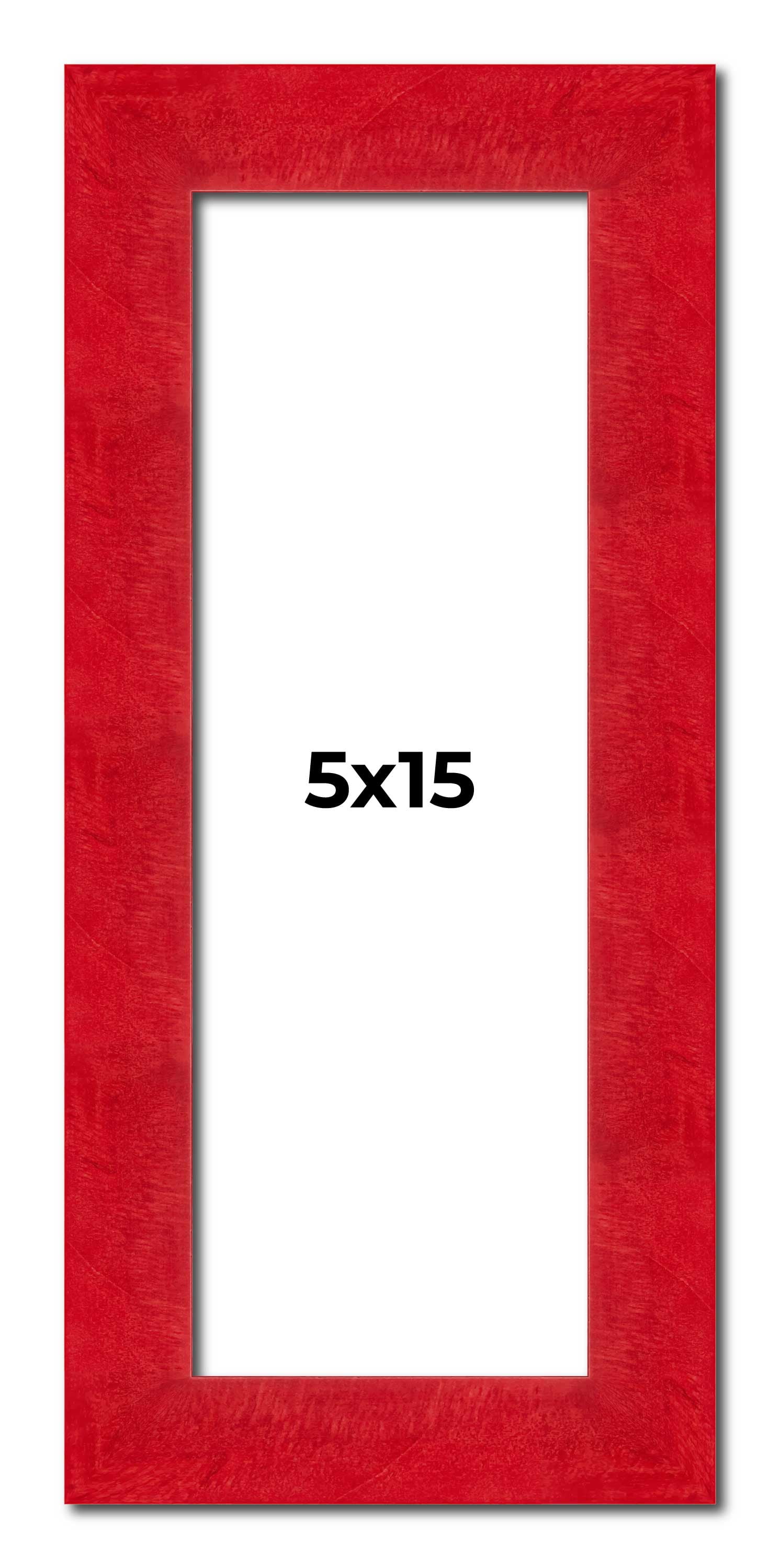 5x15 IN Frame Red Burl Solid Wood Picture Frame Width 1.75 Inches ...