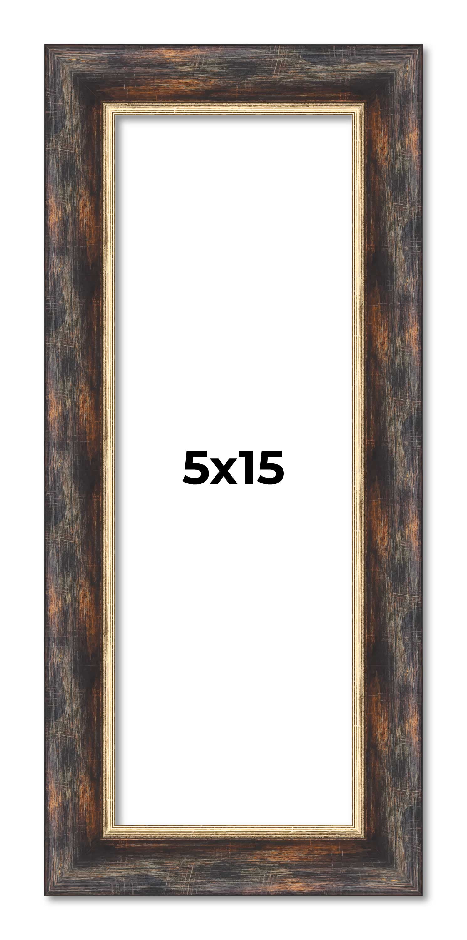 5x15 In Frame Gold Real Wood Picture Frame Width 1.5 inches | Interior ...