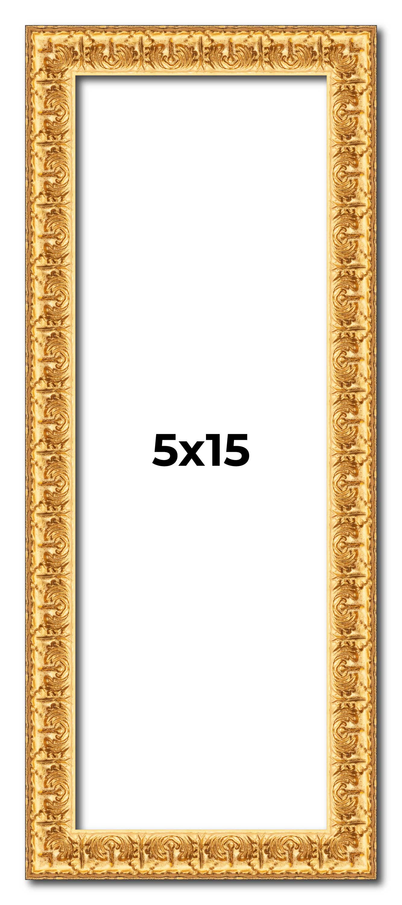 5x15 In Frame Gold Real Wood Picture Frame Width 1 inches | Interior ...