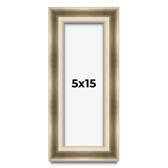 5x15 In Shadow Box Frame Silver | 1.75 inches Deep Real Wood ...