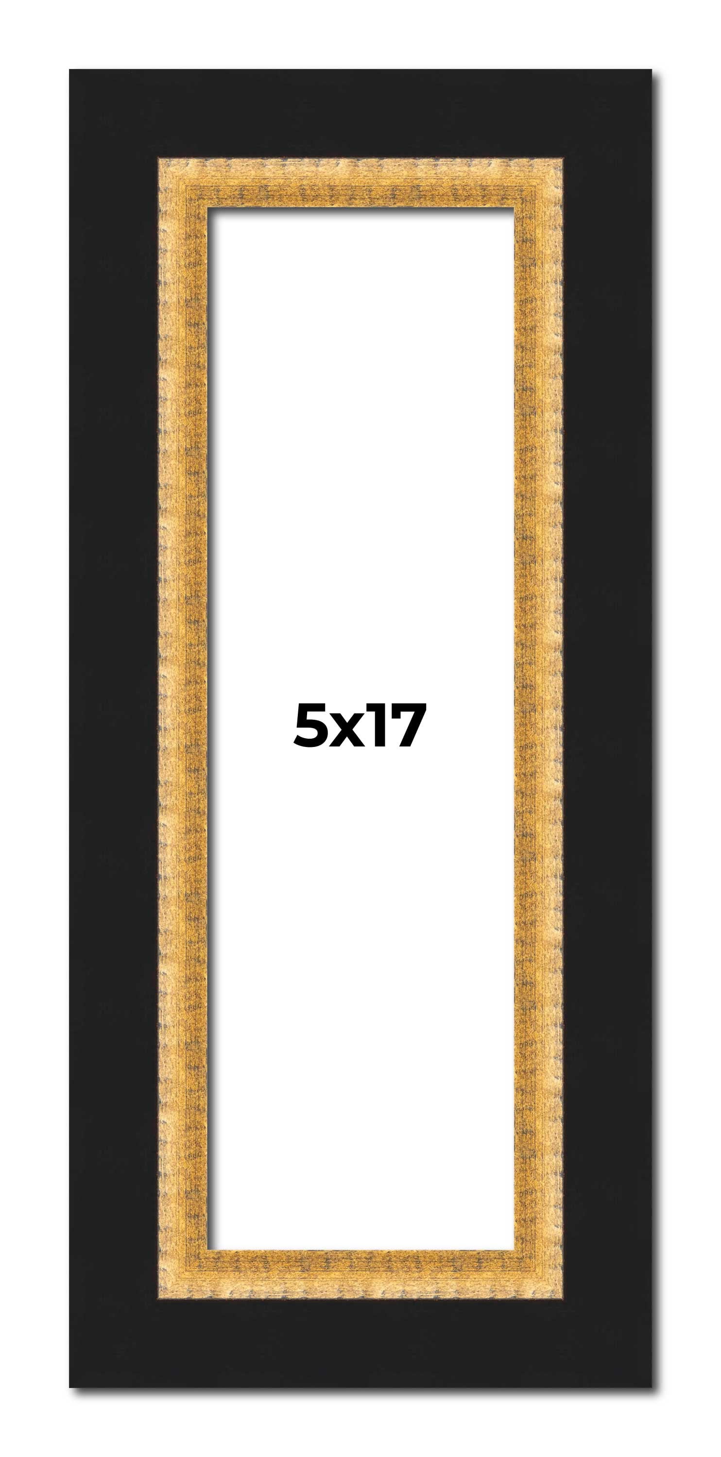 5x17 IN Frame Gold Real Wood Picture Frame Width 2.25 Inches | Interior ...
