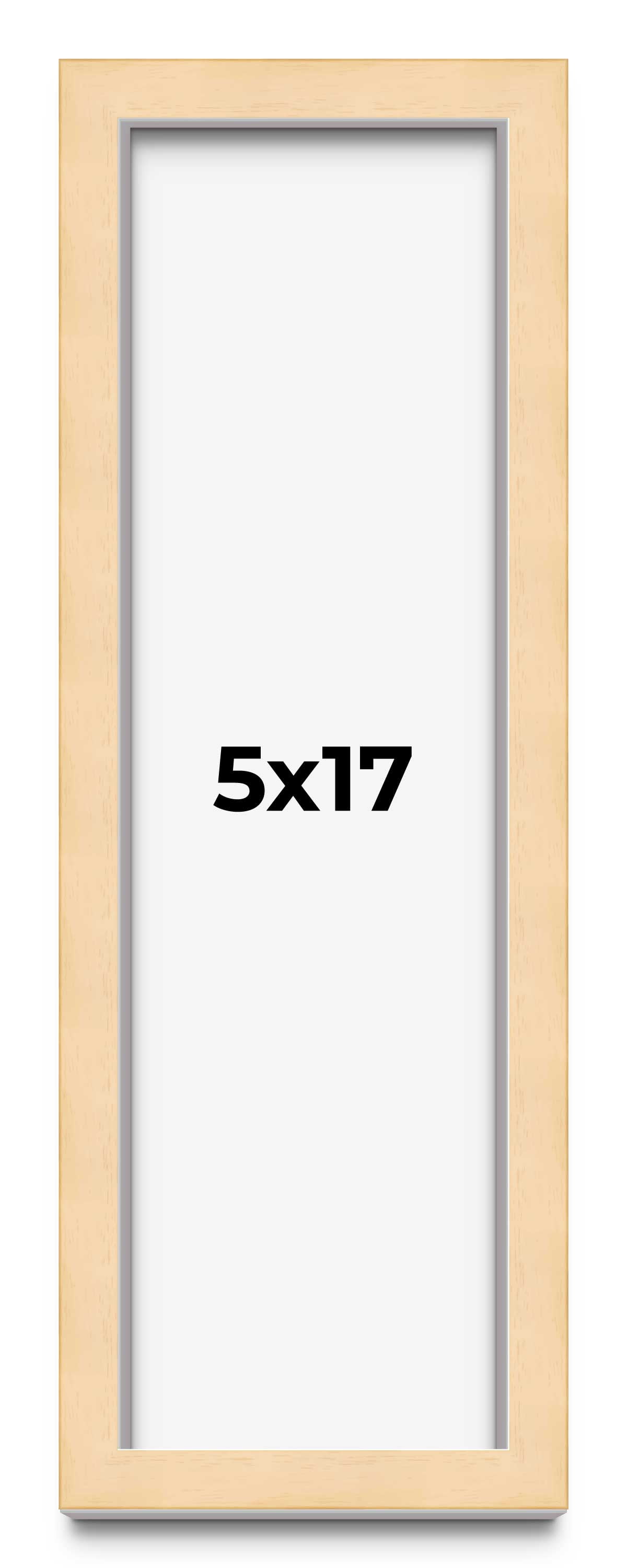 5x17 In Frame Beige Real Wood Picture Frame Width 0.75 inches ...
