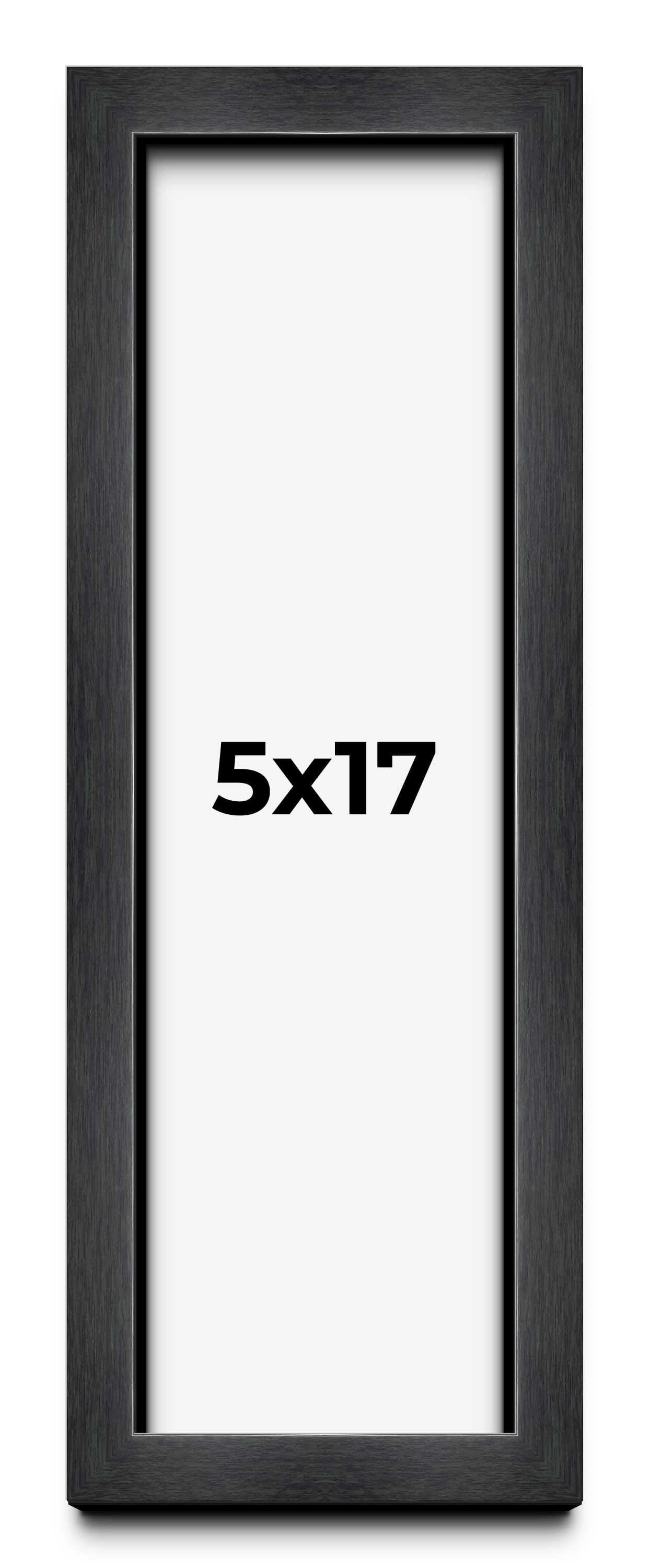 5x17 Shadow Box Frame Grey Charcoal Black | 0.875 Inches Deep | Solid ...