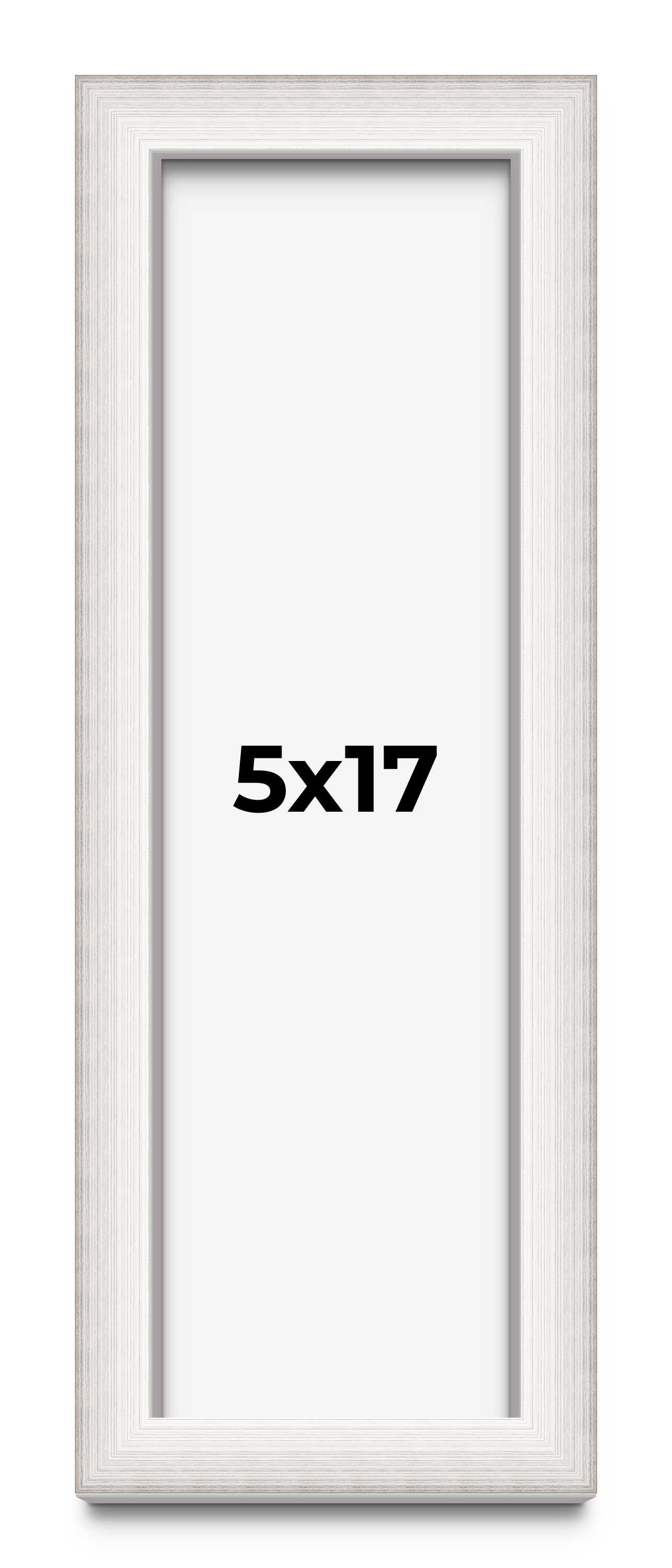5x17 Shadow Box Silver Brushed Striped Display Frame | 1.625 Inches ...