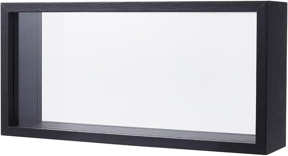 5x2.4x10.2 inch Rectangle Shadow Box Wood Shadow Box Display Case ...