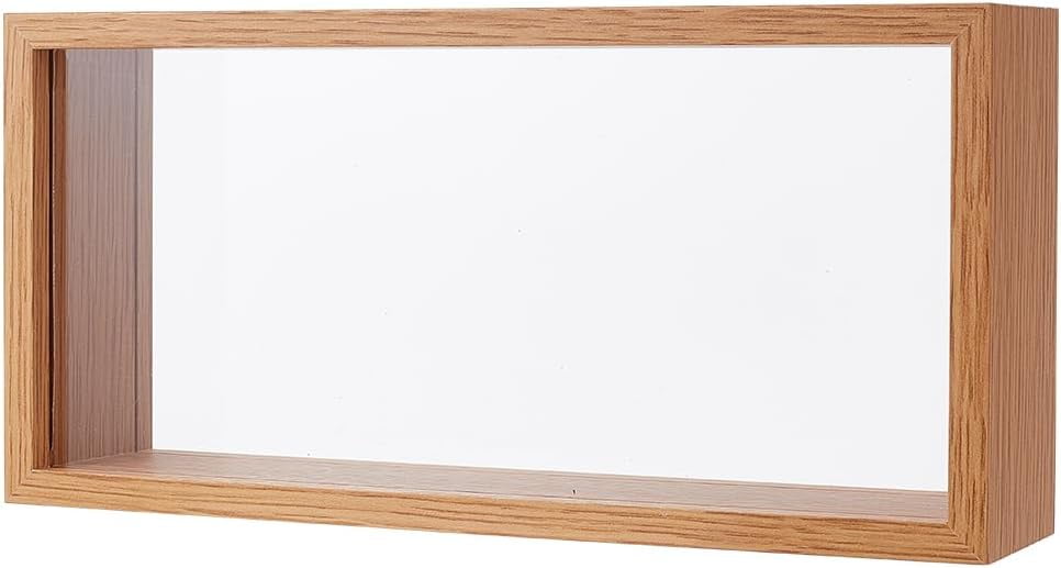 5x2.4x10.2 inch Rectangle Shadow Box Wood Shadow Box Display Case ...