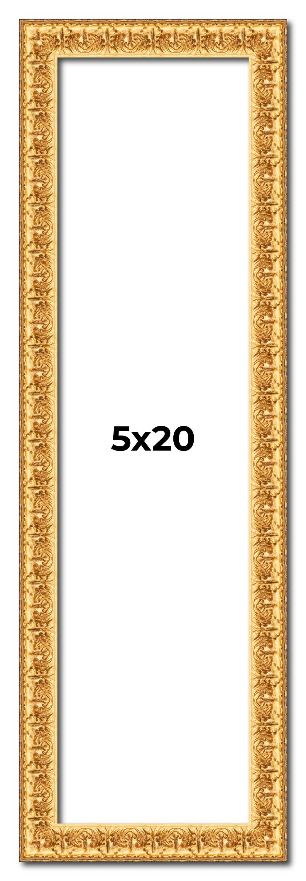 5x20 In Frame Gold Real Wood Picture Frame Width 1 inches | Interior ...