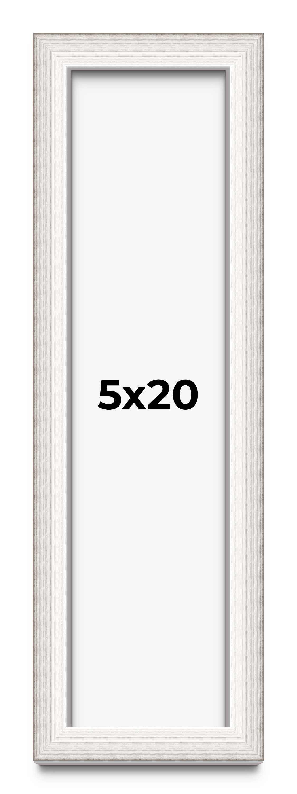 5x20 Shadow Box Silver Brushed Striped Display Frame | 1.625 Inches ...