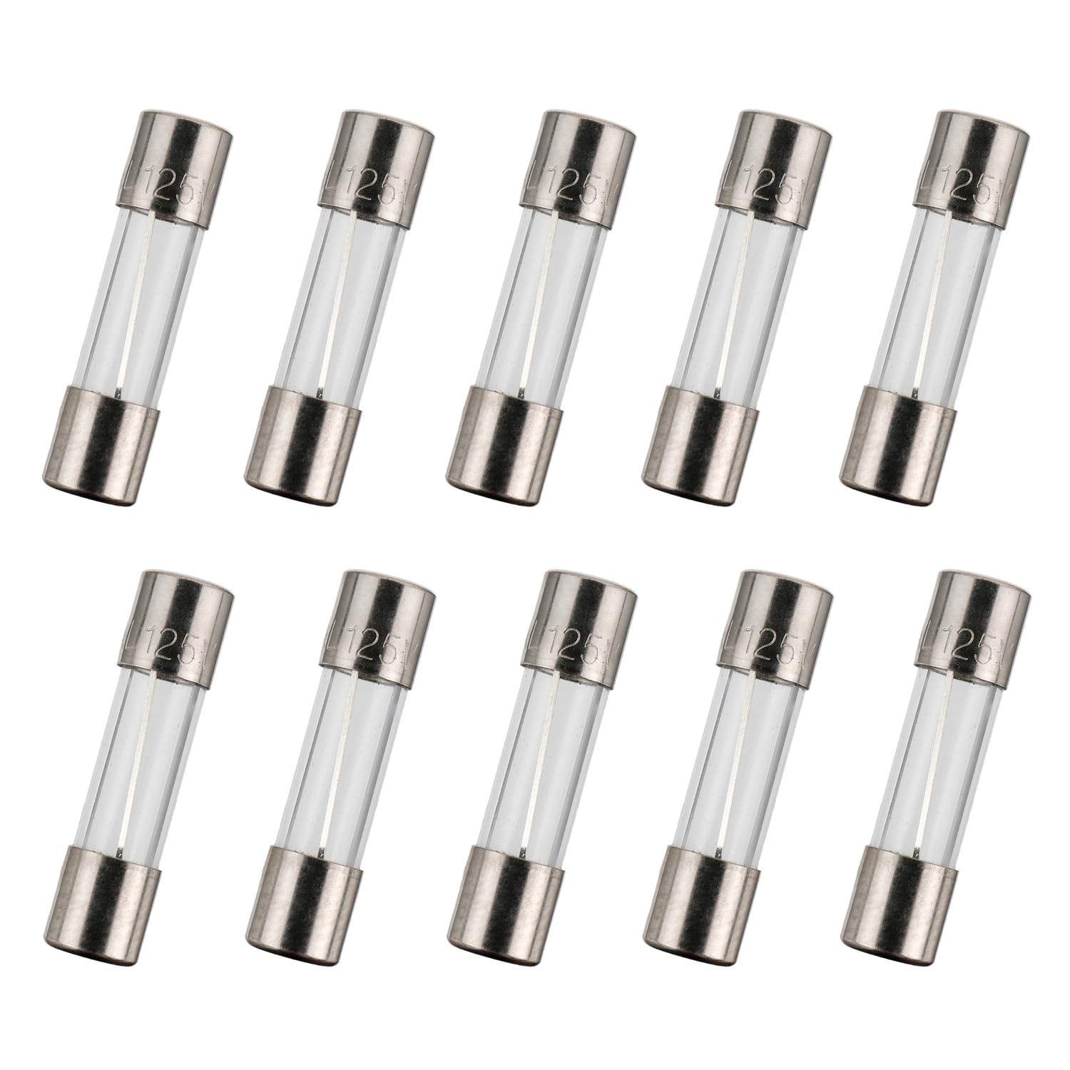 5x20 mm 3A 3 amp 125V 125 Volt 0.2x0.78 Inch F3AL125V Fast-Blow Glass ...