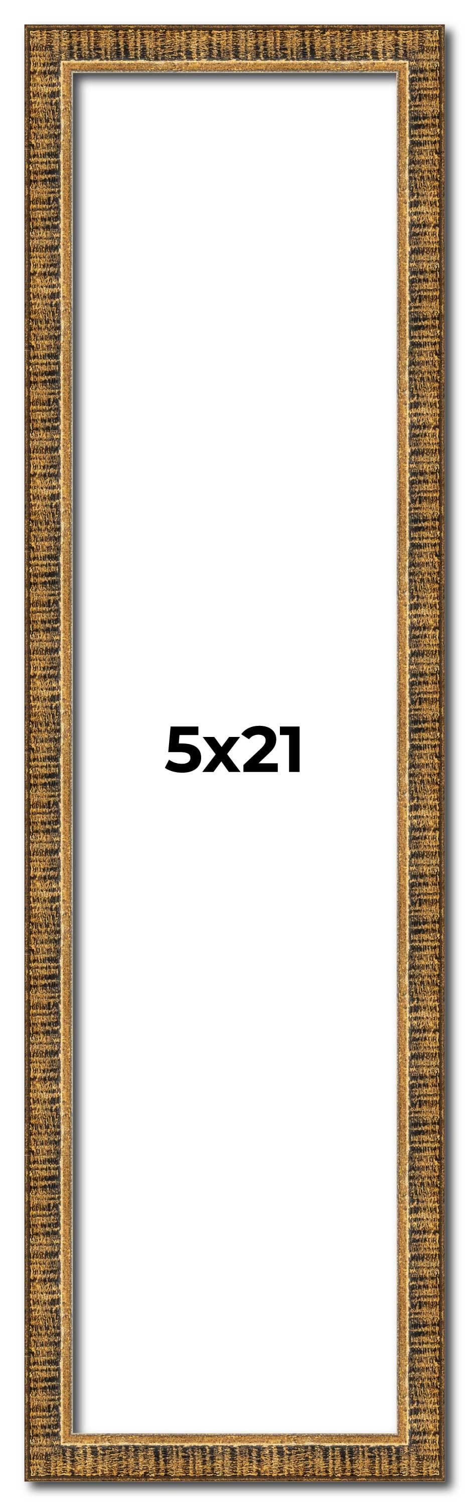 5x21 Frame Gold Solid Wood Picture Frame - Complete Modern Photo Frame ...