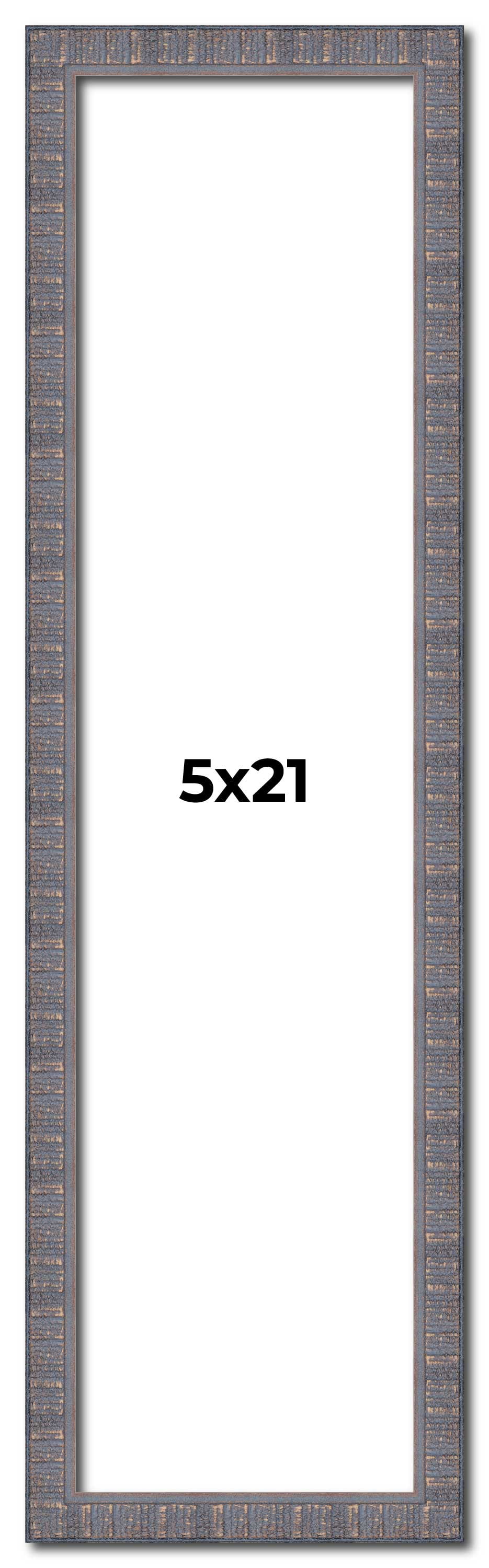 5x21 Frame Slate Blue Distressed Rustic Solid Wood Picture Frame | 0.75 ...