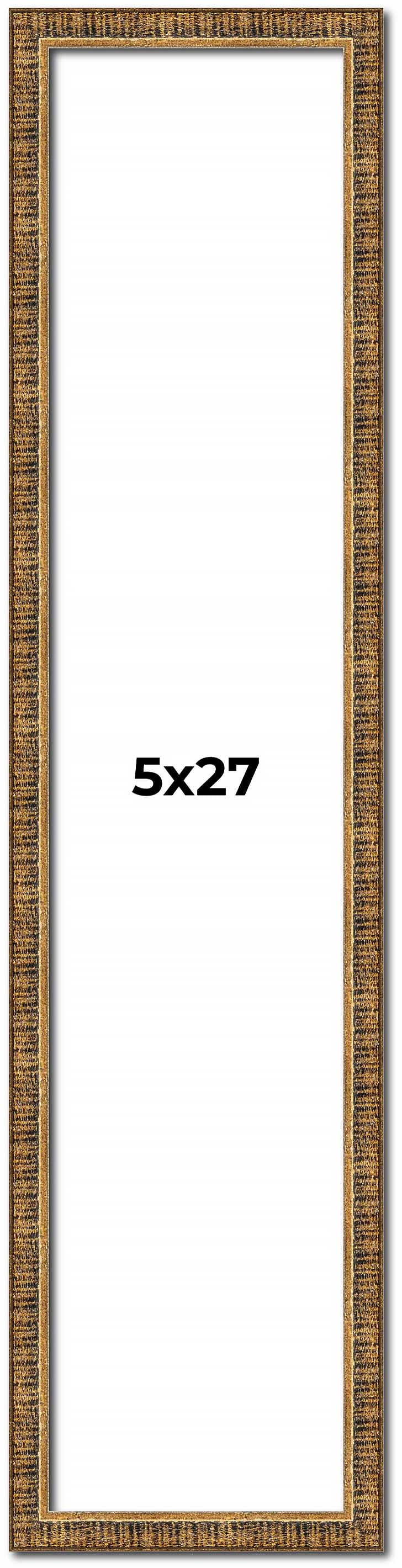5x27 Frame Gold Solid Wood Picture Frame - Complete Modern Photo Frame ...