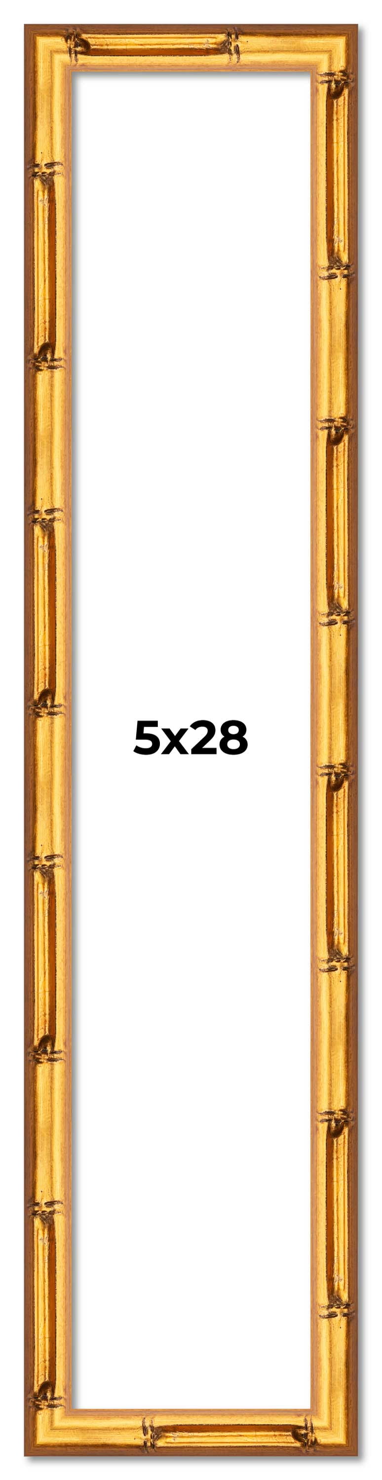 5x28 In Frame Gold Bamboo Picture Frame - Complete Modern Photo Frame ...