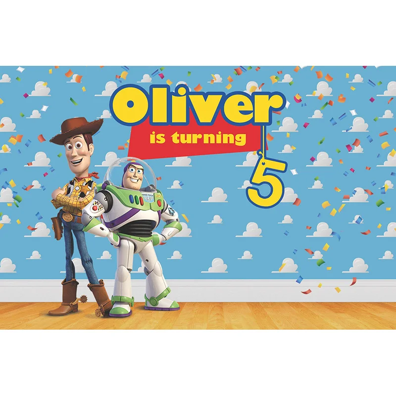 5x3.3FT Toy Story Photography Vinyl Photo Background for Kids Birthday ...