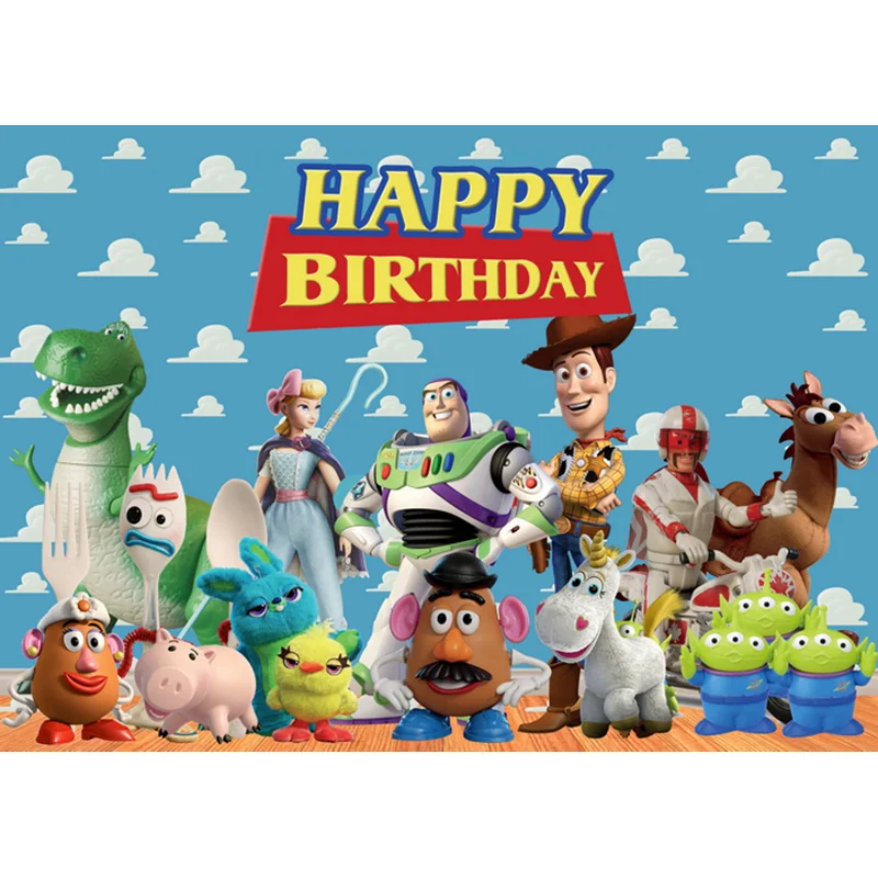 5x3.3FT Toy Story Photography Vinyl Photo Background for Kids Birthday ...