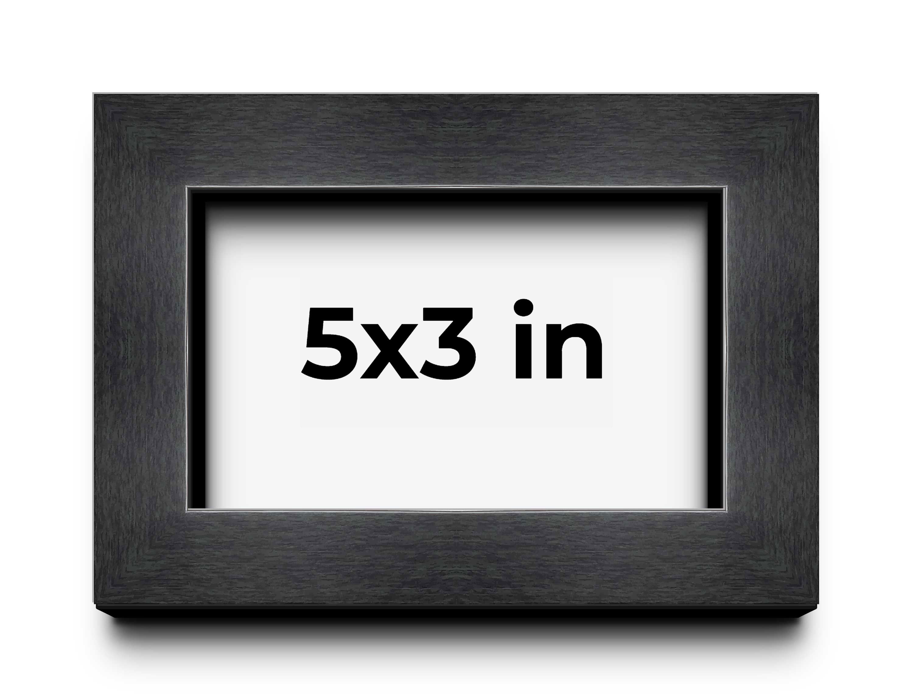 5x3 Black Shadowbox Frame - Interior Size 5x3 by 1 Inches - Made to ...