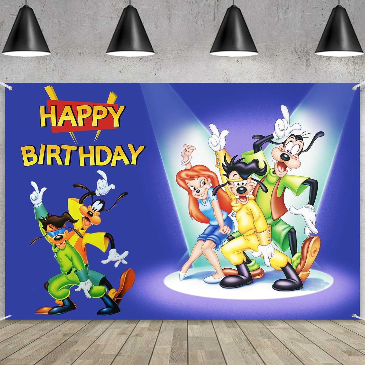 5x3 FT A Goofy Movie Happy Birthday Party Banner, A Goofy Movie Party ...
