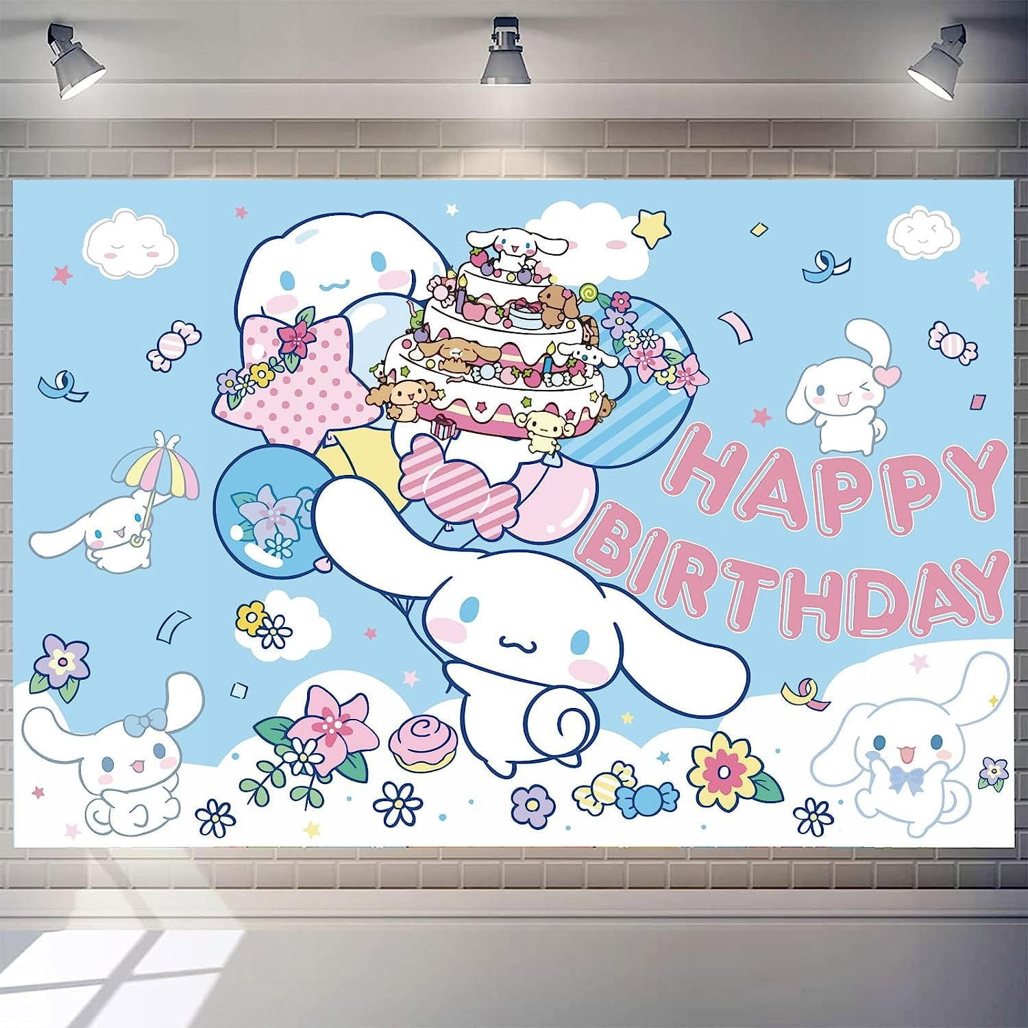 5x3 FT Cartoon Anime Birthday Party Supplies kuromii Backdrop ...