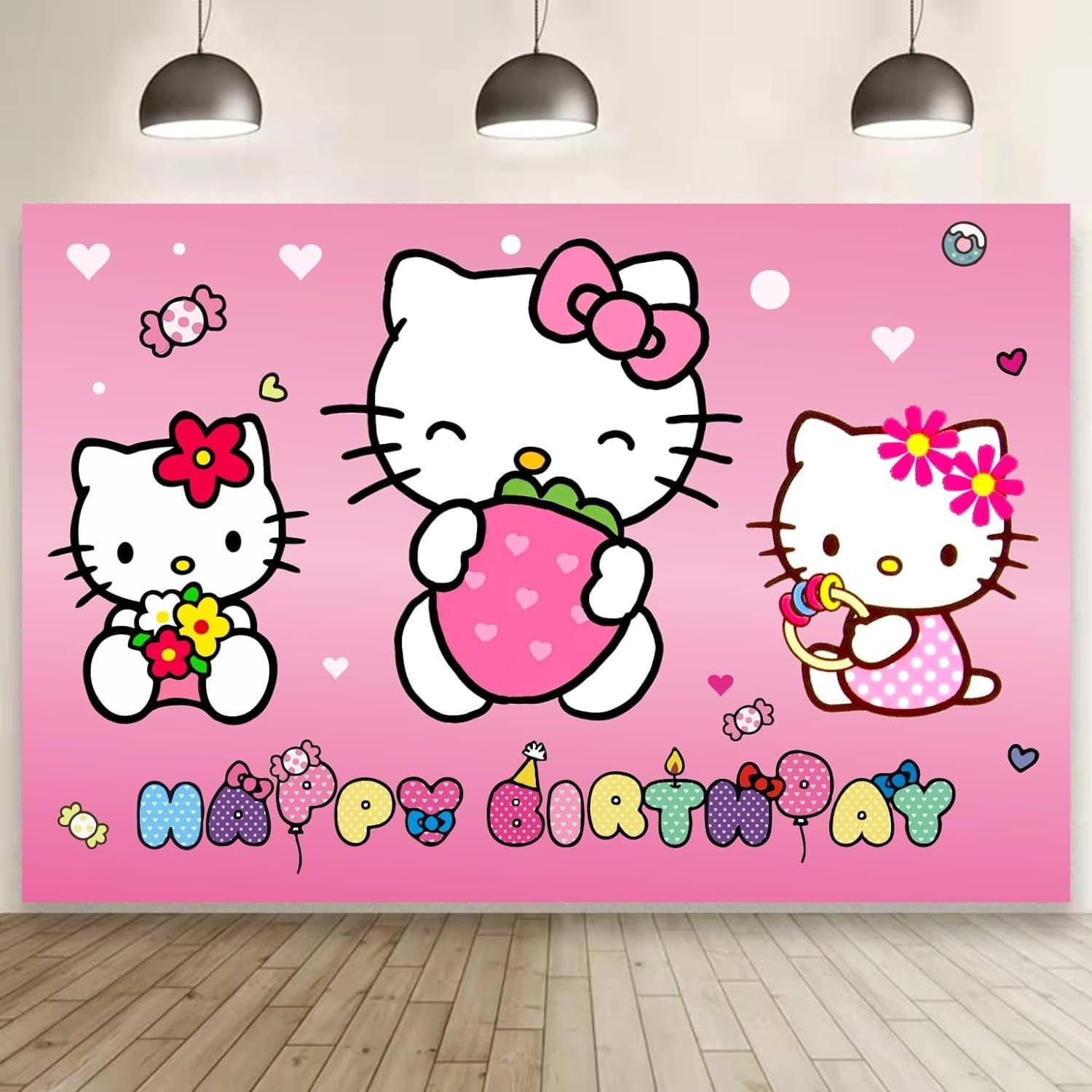 5x3 FT Cartoon Anime Birthday Party Supplies kuromii Backdrop ...